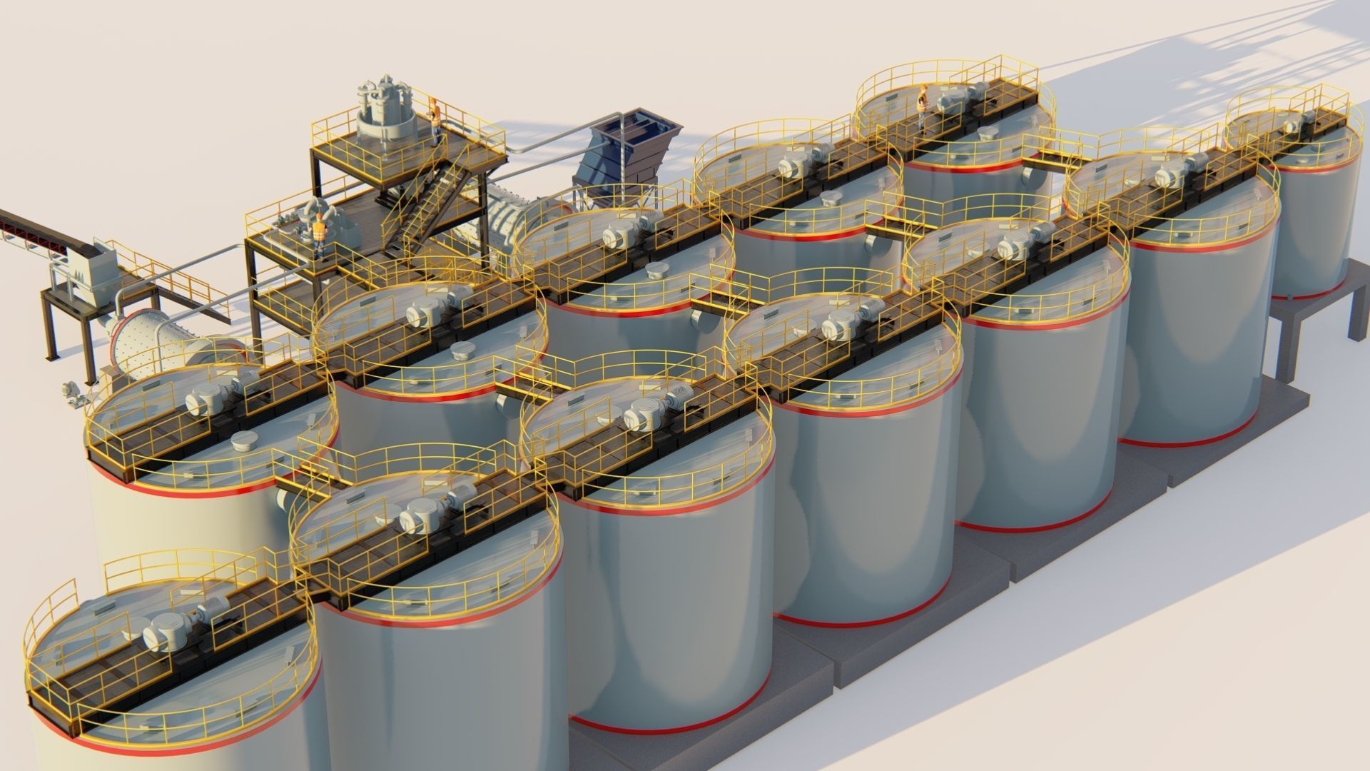Gold mining leaching section 3D model | CGTrader