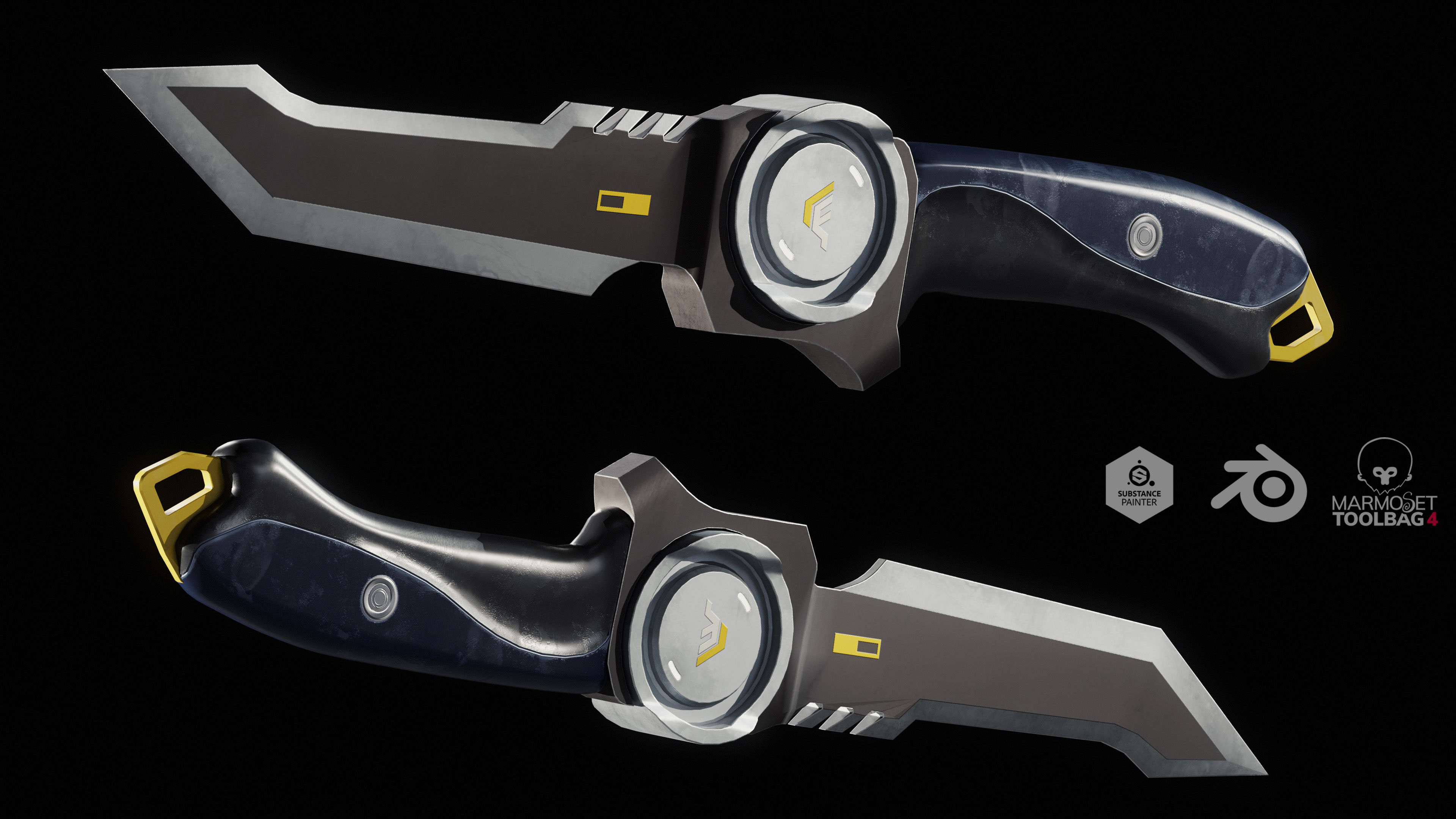 3D model Task Force Valorant knife VR / AR / low-poly | CGTrader