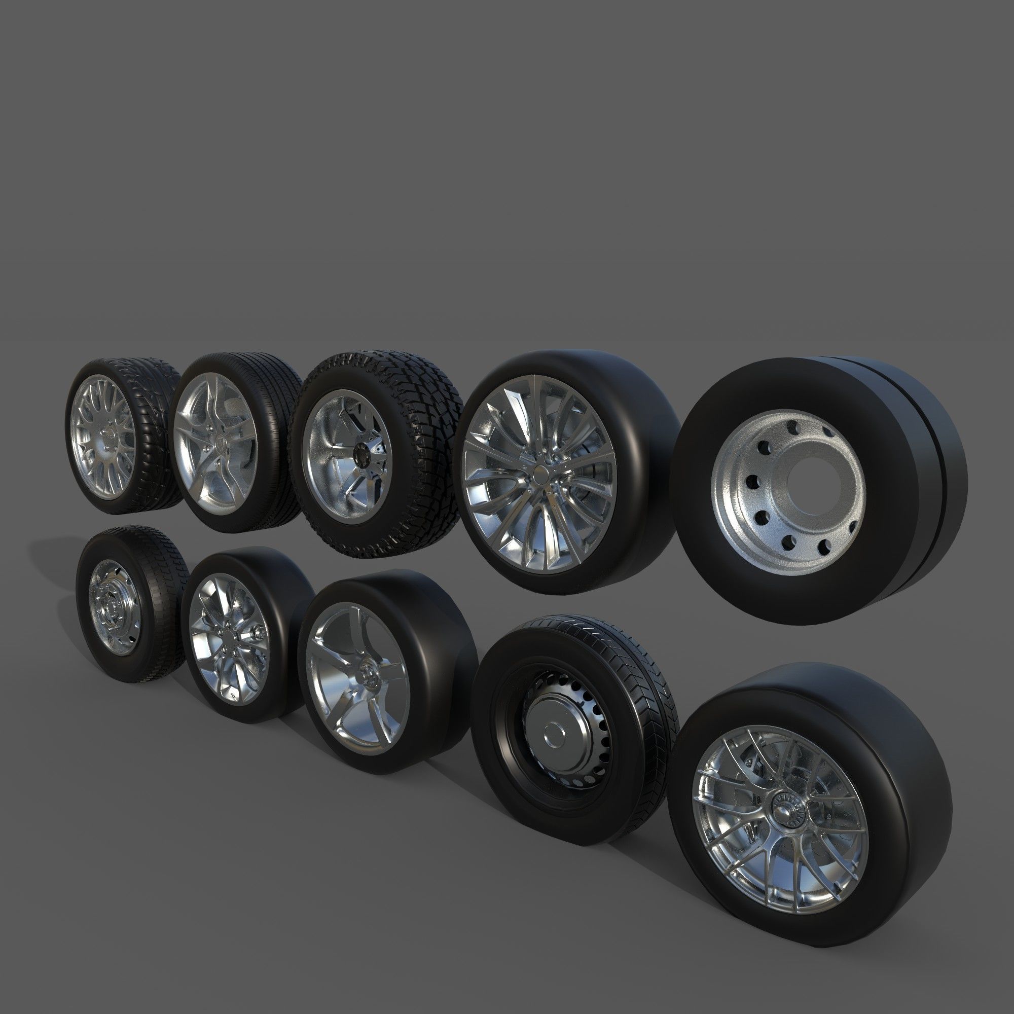 Wheel Set 3D model | CGTrader