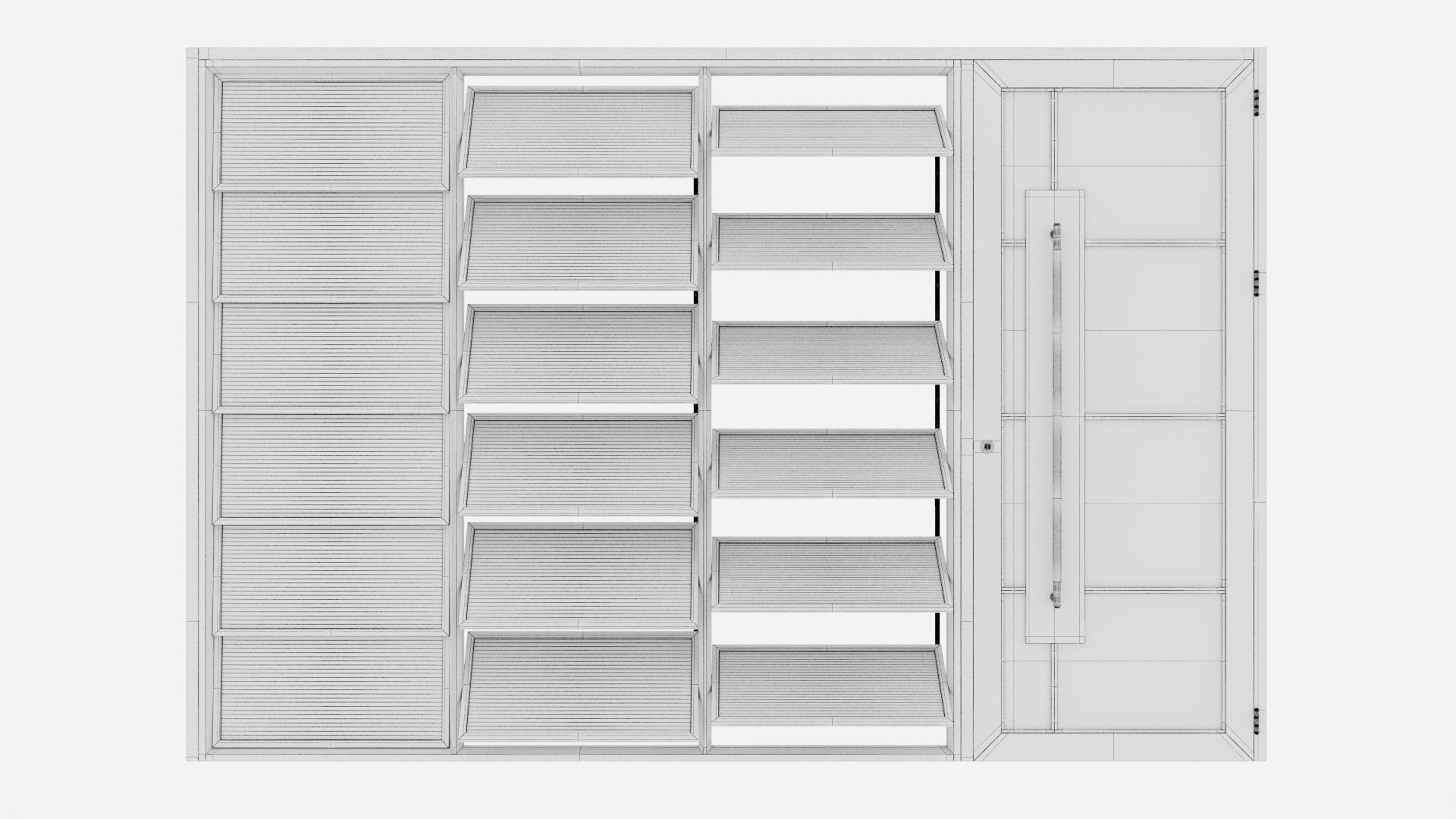 Aluminium door 323 3D model | CGTrader