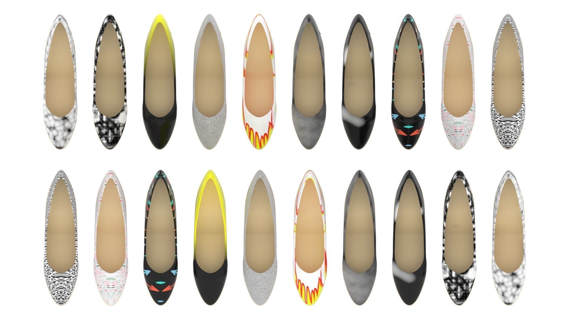 High Heeled Shoes Set With Textures 3D model | CGTrader