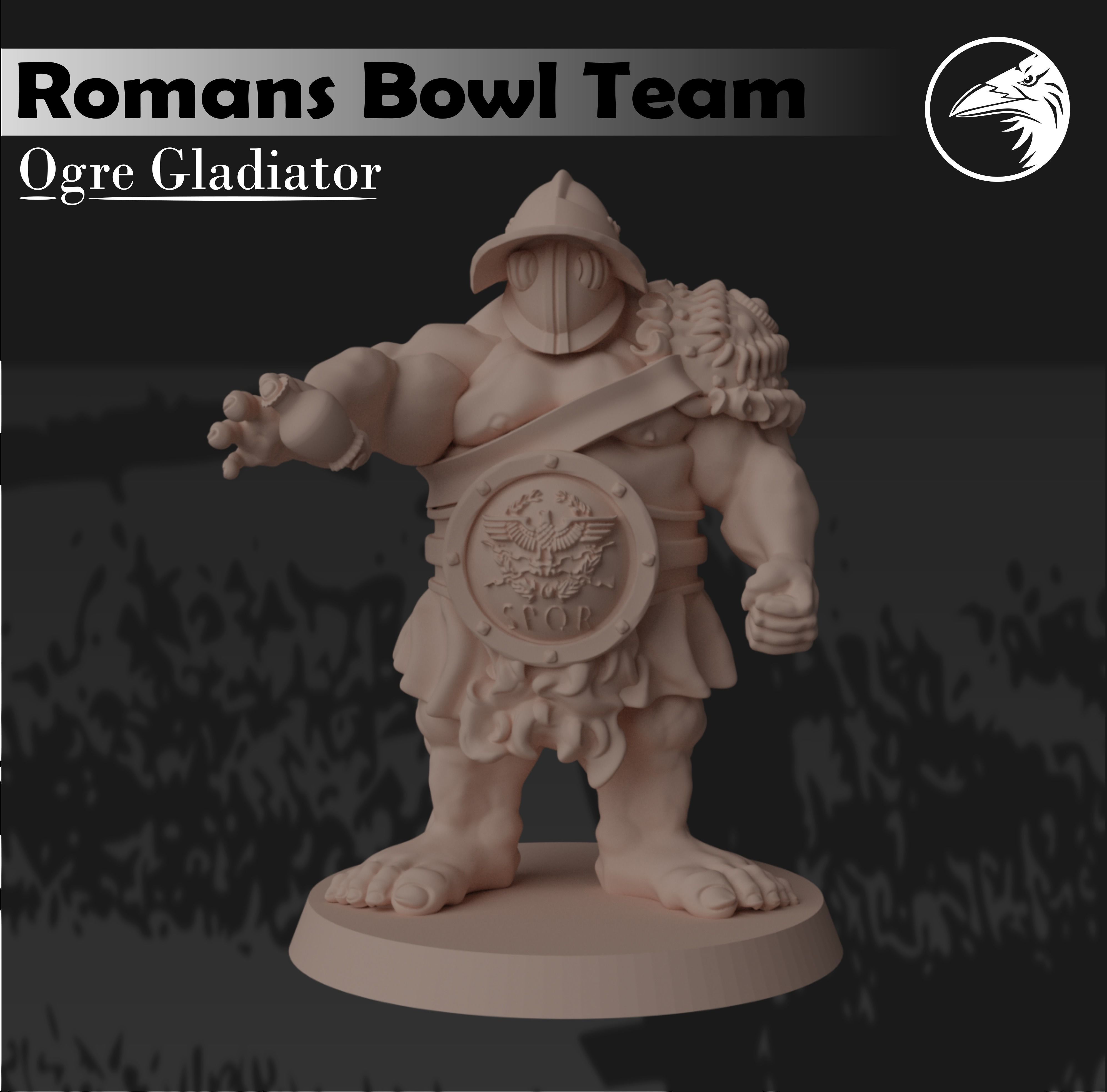 Roman Legionaries Bowl Team Ogre Gladiator 3D model 3D printable | CGTrader