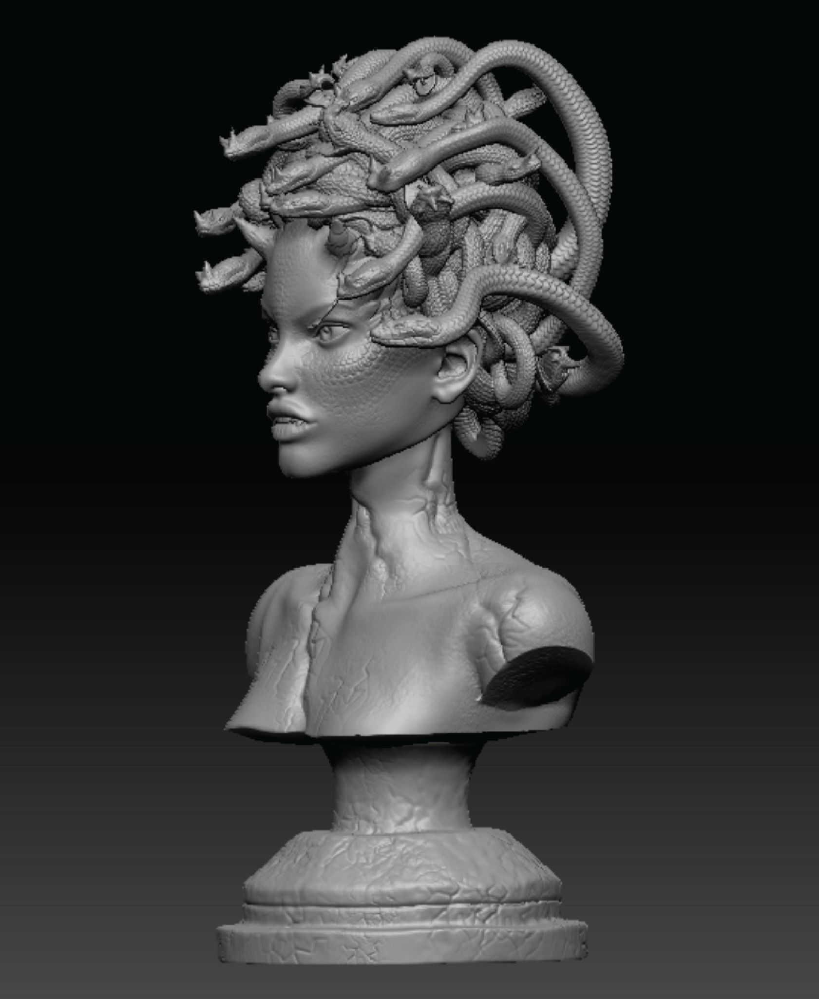 Medusa bust 3D model 3D printable | CGTrader