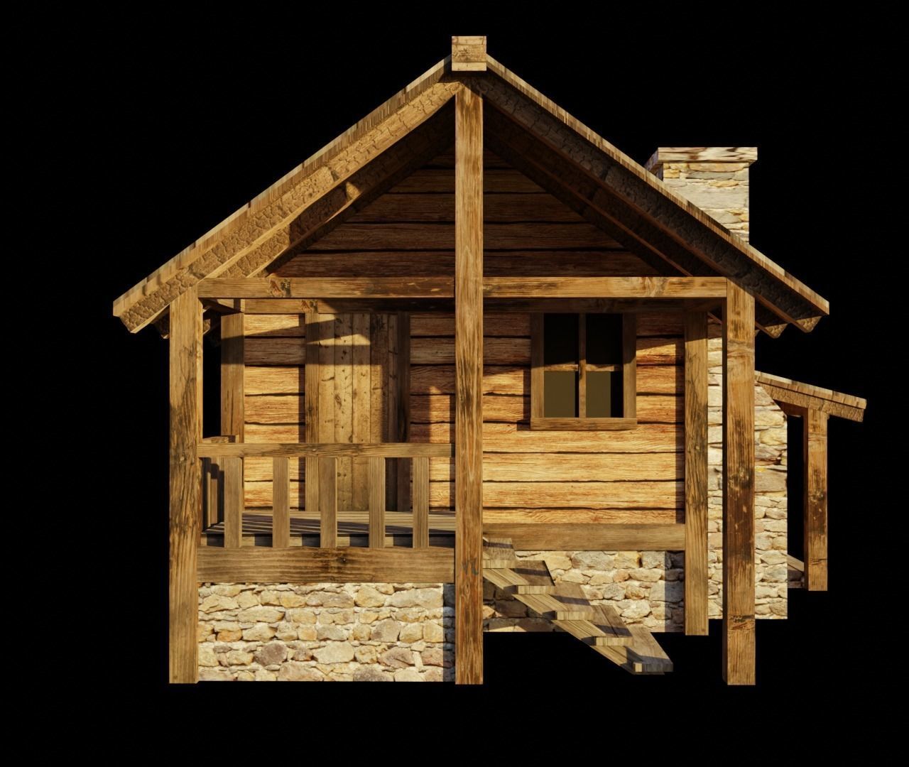 3D model Wooden House A VR / AR / low-poly | CGTrader