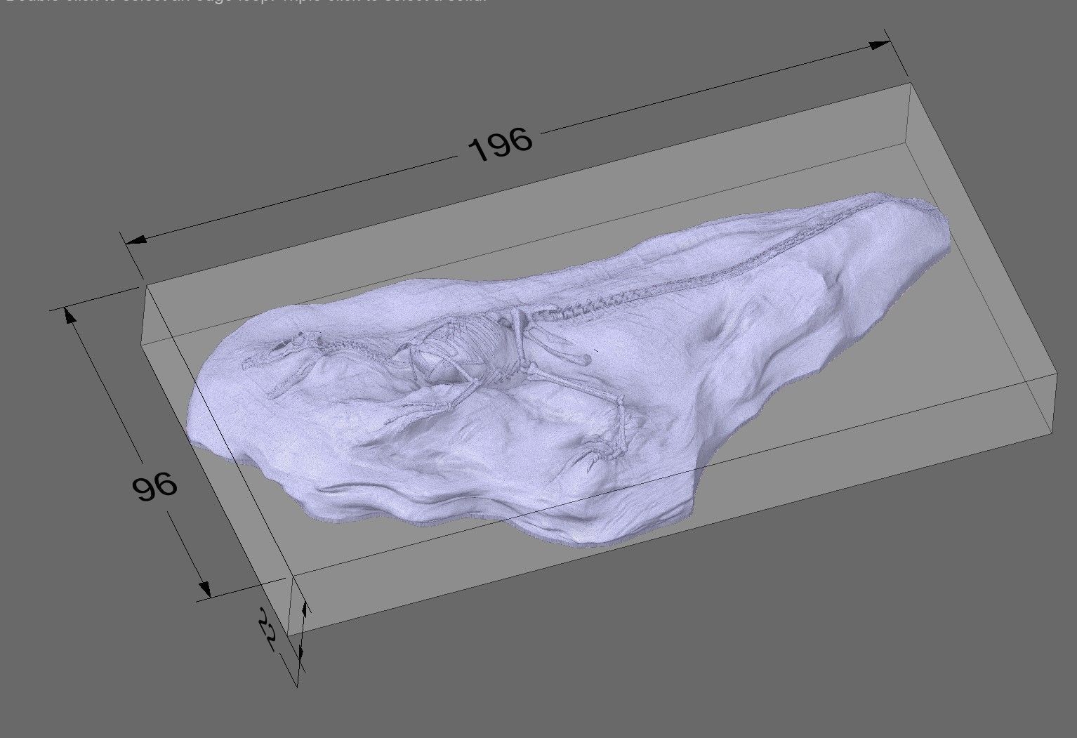 Velociraptor Fossil Rock - 3D Skeleton of Raptor Dinosaur 3D model 3D ...