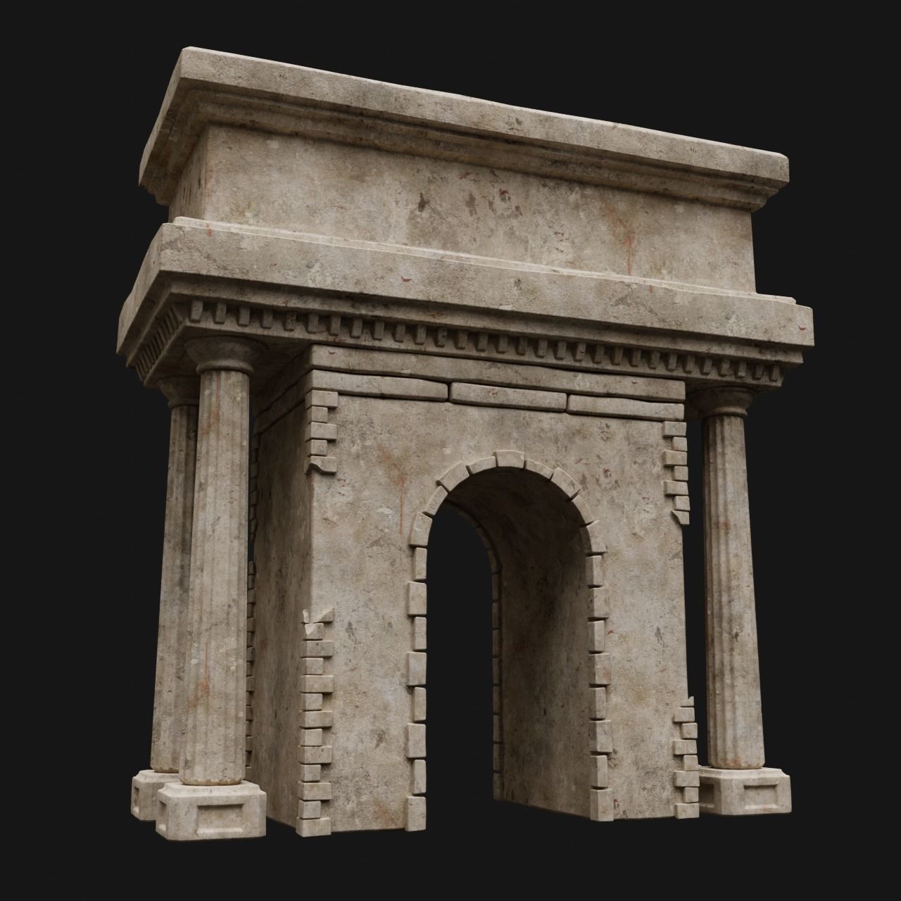 3D model ANCIENT RUIN GREEK ROMAN TEMPLE MONUMENT STATUE COLUMN PACK VR ...