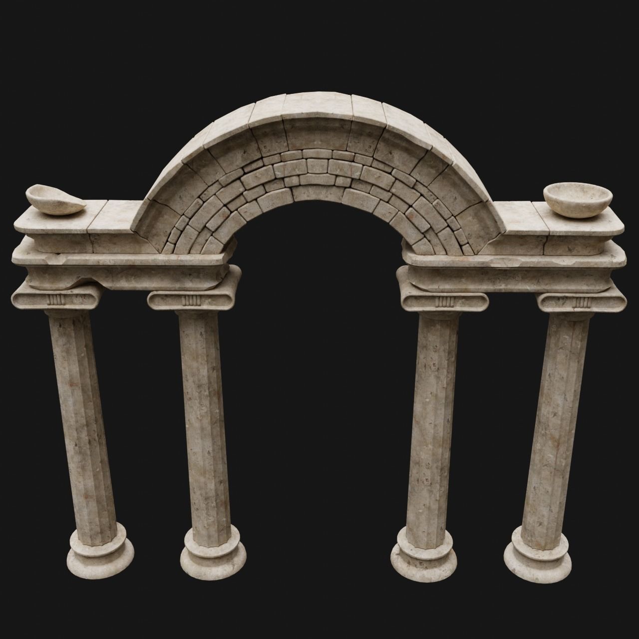 3D model ANCIENT RUIN GREEK ROMAN TEMPLE MONUMENT STATUE COLUMN PACK VR ...