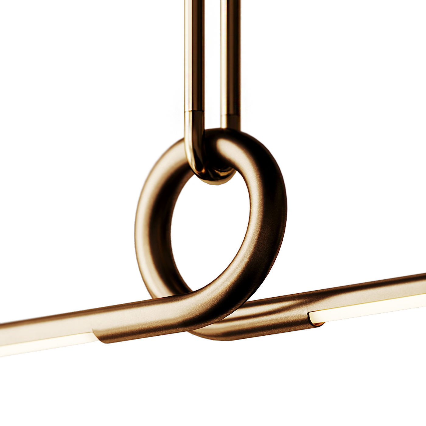 Beau Loop Brass Linear Pendant Light 3D model | CGTrader