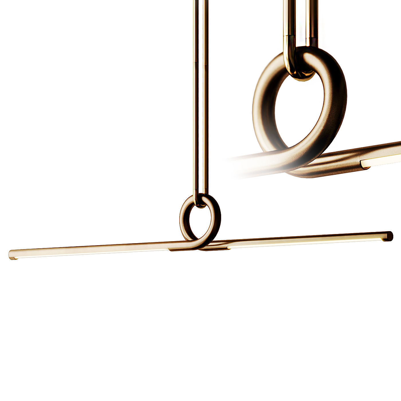 Beau Loop Brass Linear Pendant Light 3D model | CGTrader