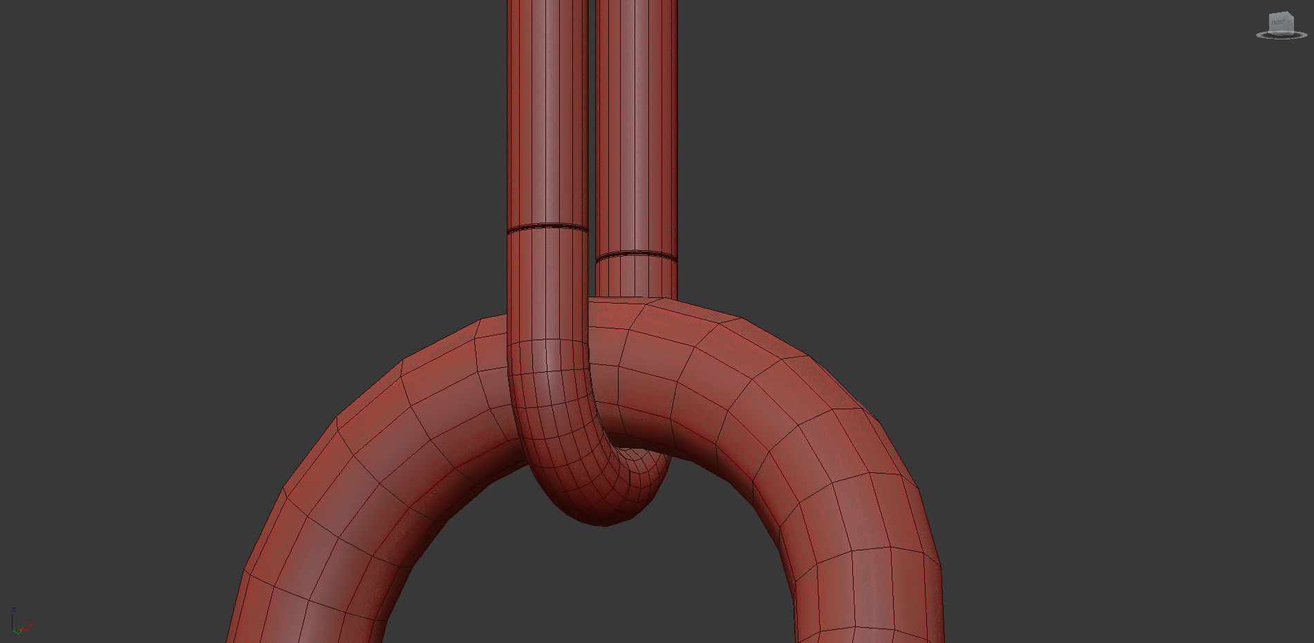 Beau Loop Brass Linear Pendant Light 3D model | CGTrader