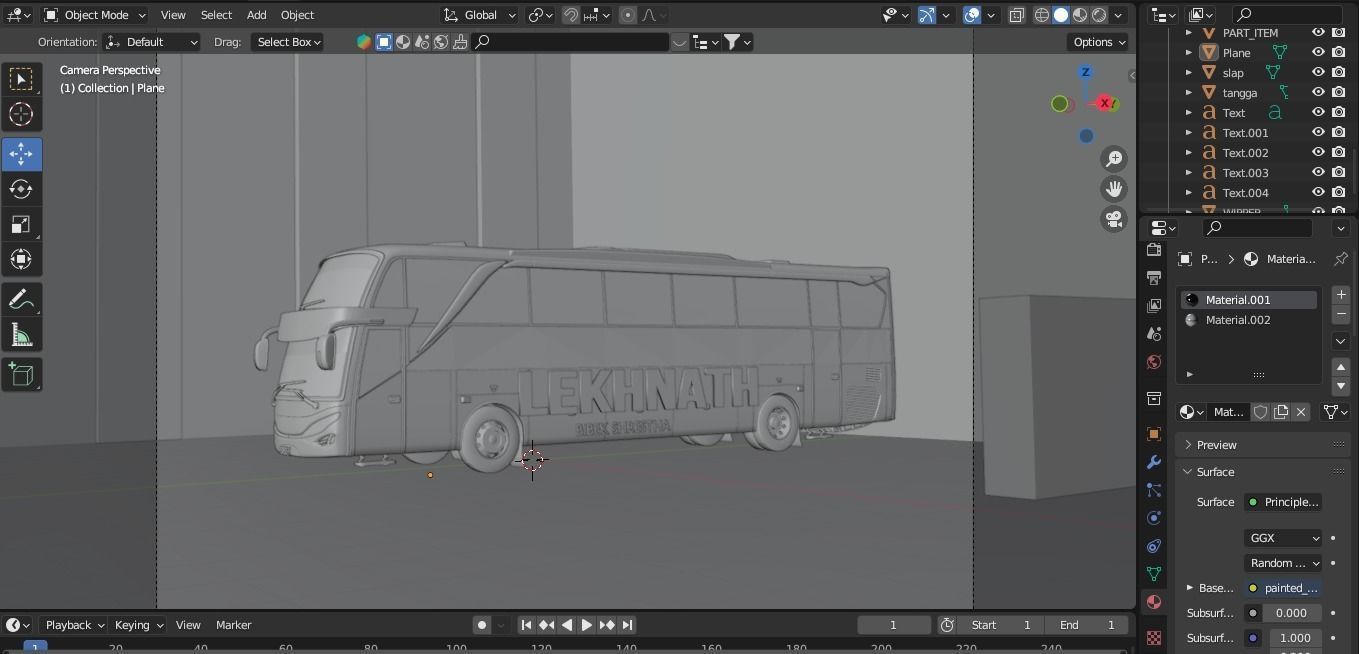 LEKHNTH Bus Modle free 3D model | CGTrader