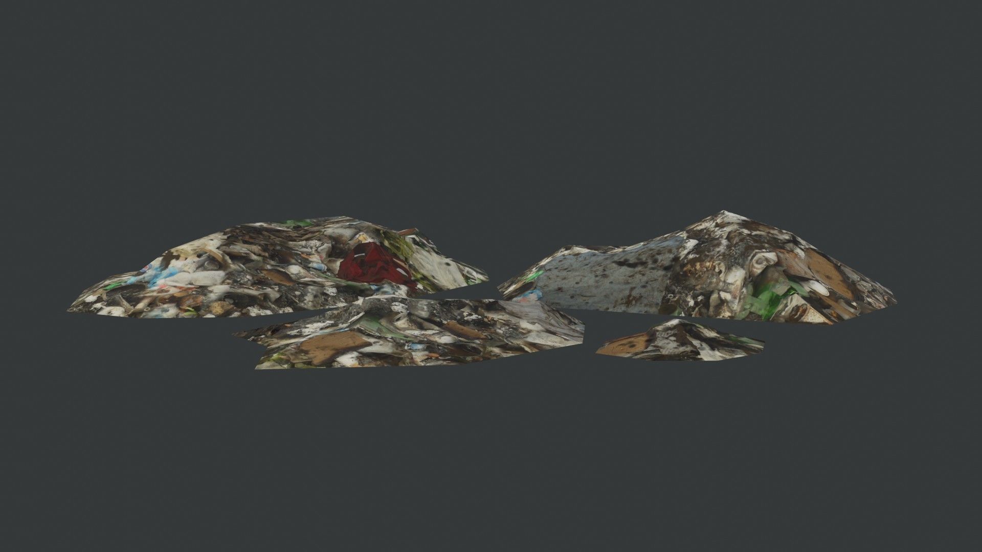 Pile of Trash and Garbage - 3 Piece Set free VR / AR / low-poly 3D ...
