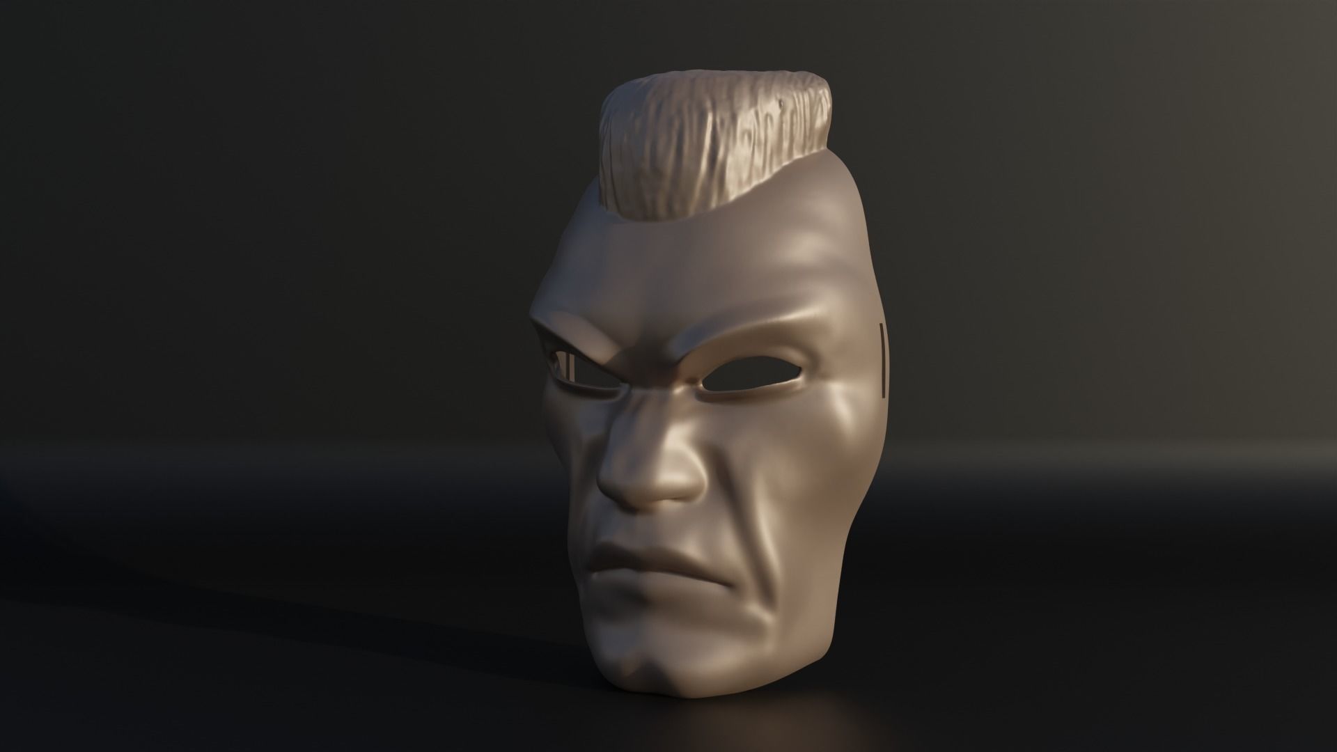 Mohawk Human Party Face Cosplay Mask 3D model 3D printable | CGTrader
