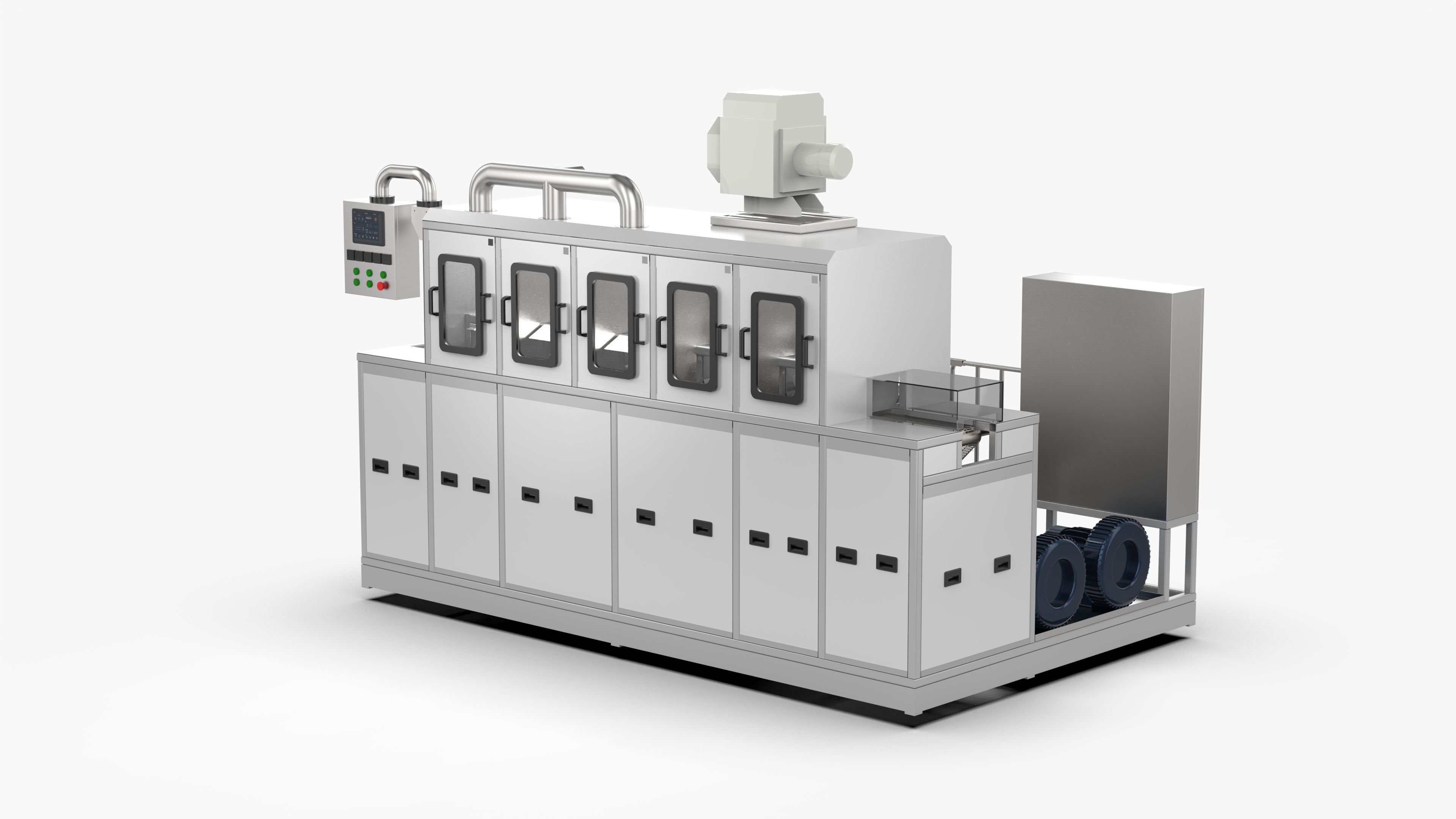 Automatic Conveyor Washing Machine 3D model | CGTrader