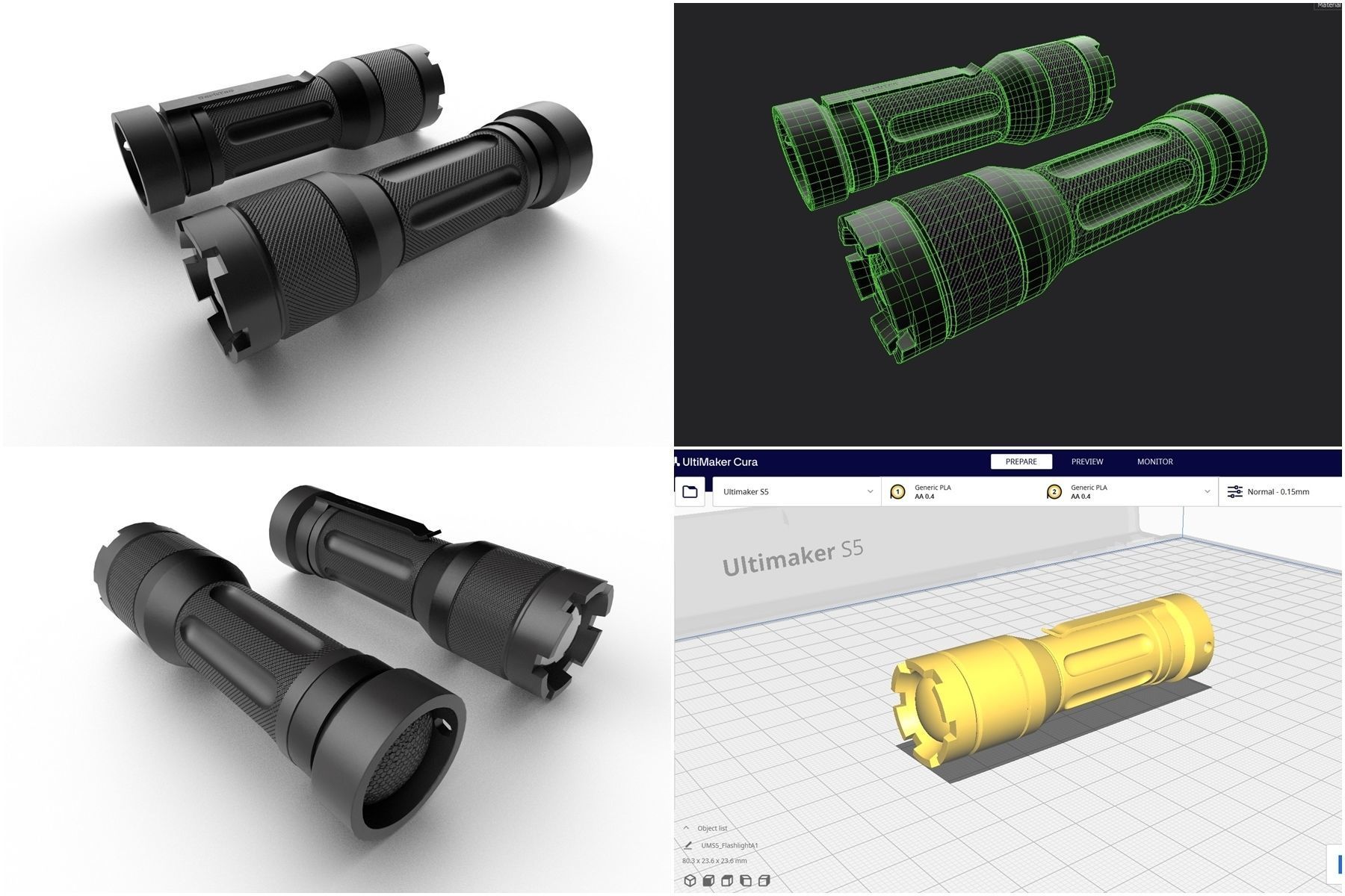 3D model Flashlight MA1 VR / AR / low-poly | CGTrader