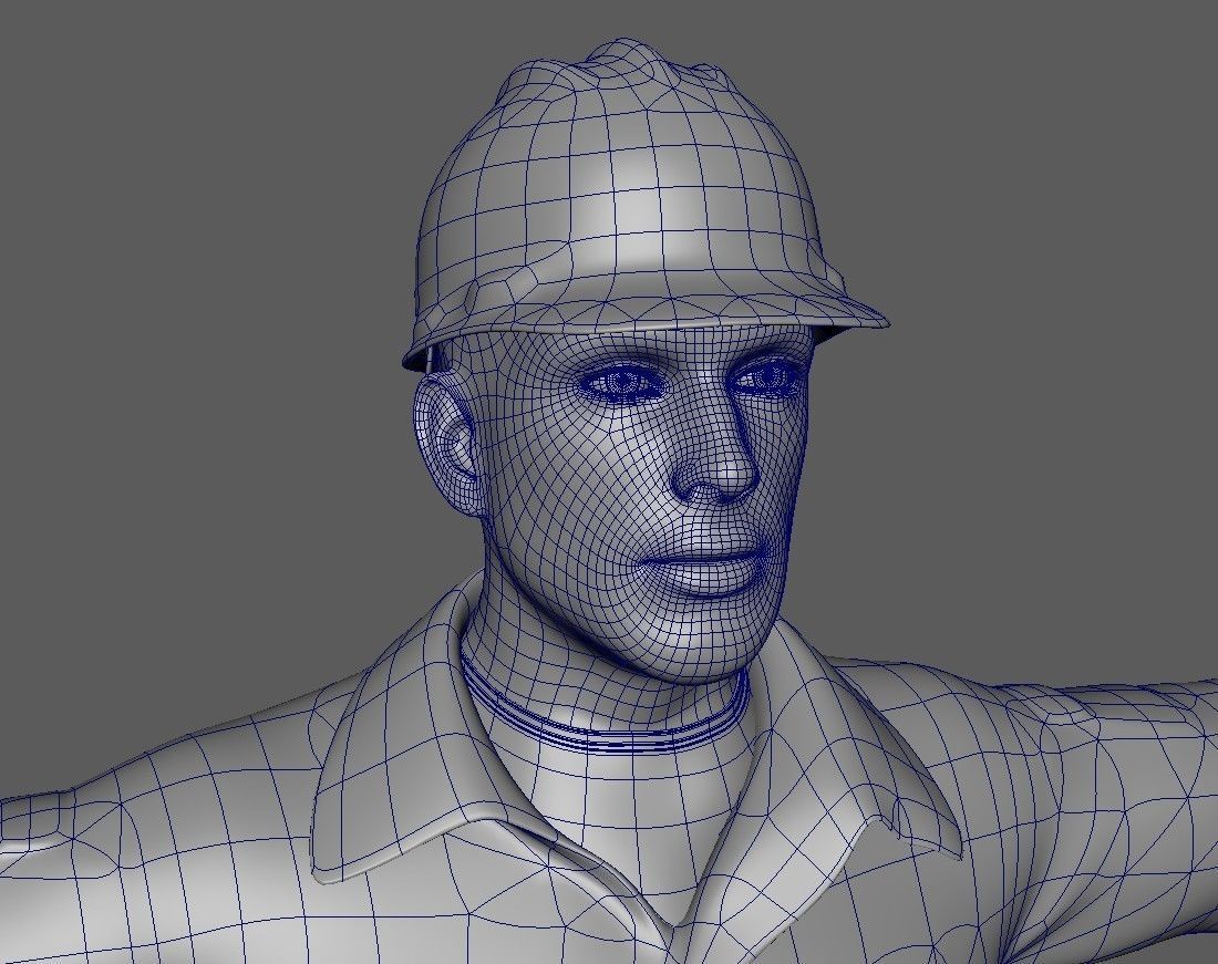 3D model Worker Man rigged Animated VR / AR / low-poly | CGTrader