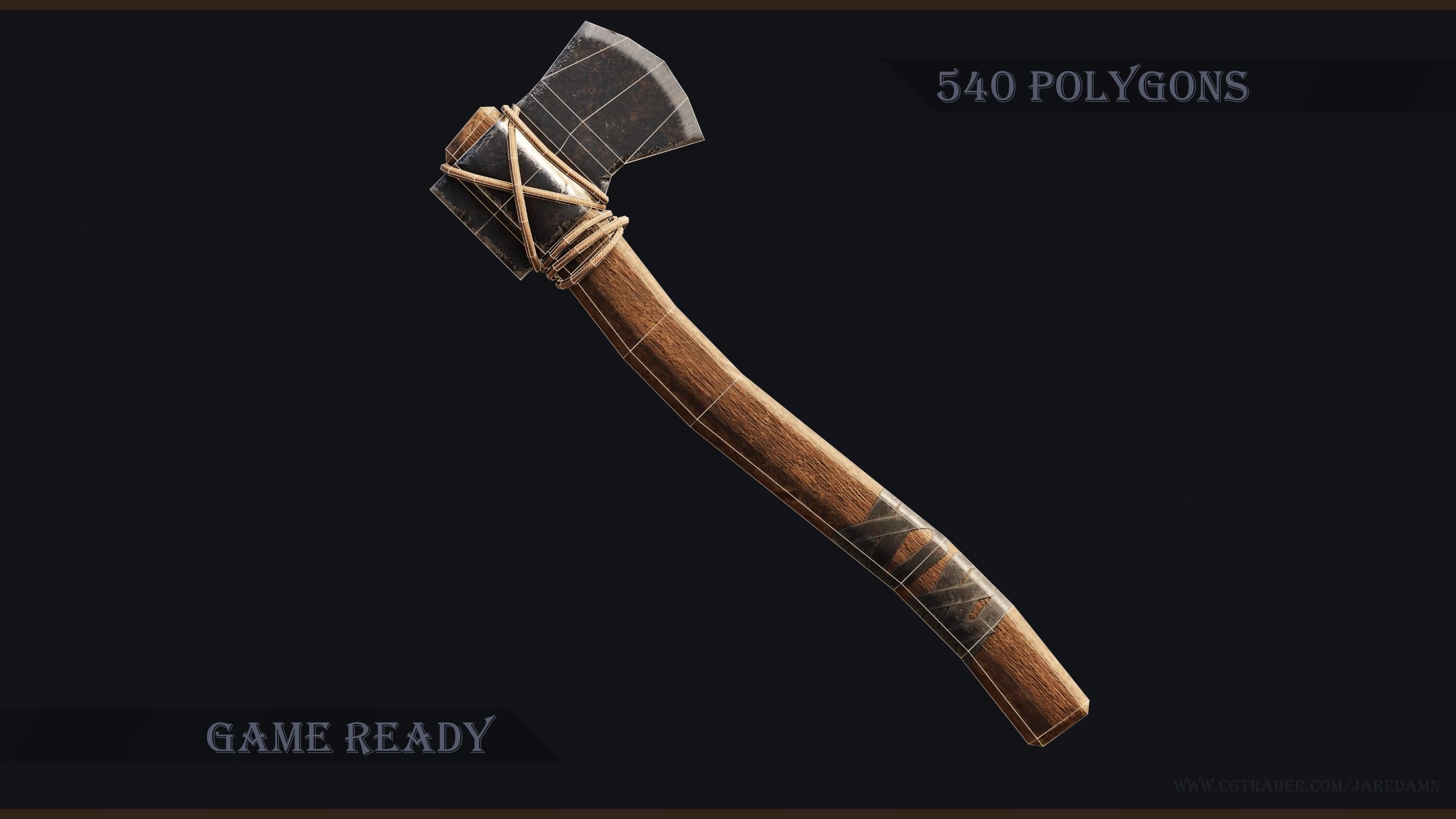 3D model Low Poly Axe Game Asset VR / AR / low-poly | CGTrader