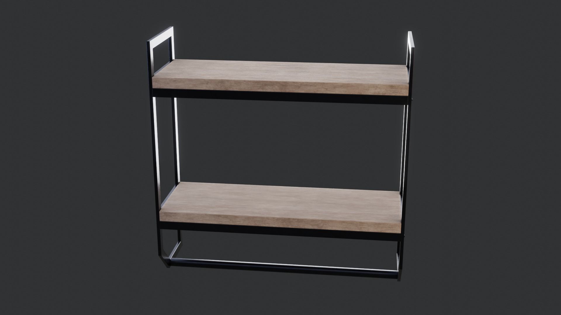 2 tier wall shelf 3D model | CGTrader