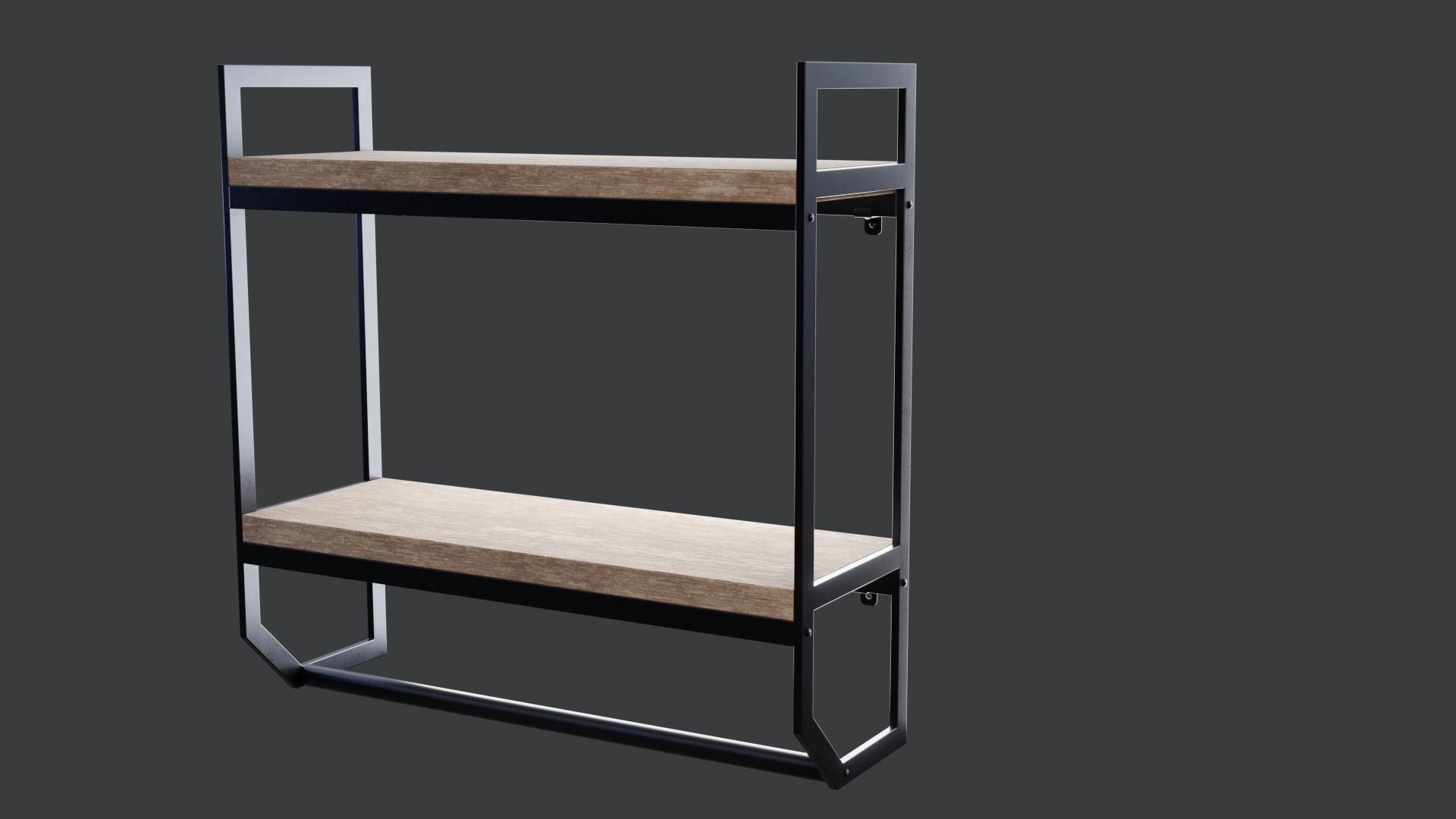 2 tier wall shelf 3D model | CGTrader