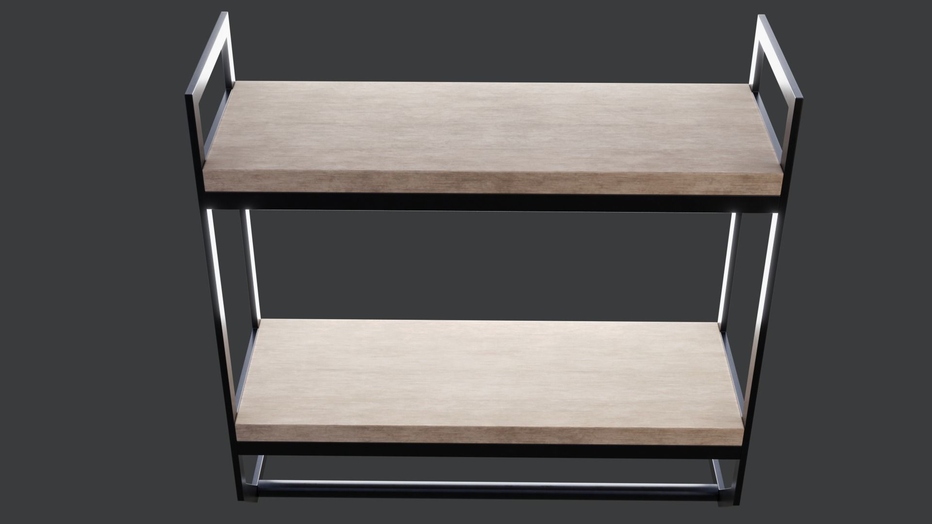 2 tier wall shelf 3D model | CGTrader