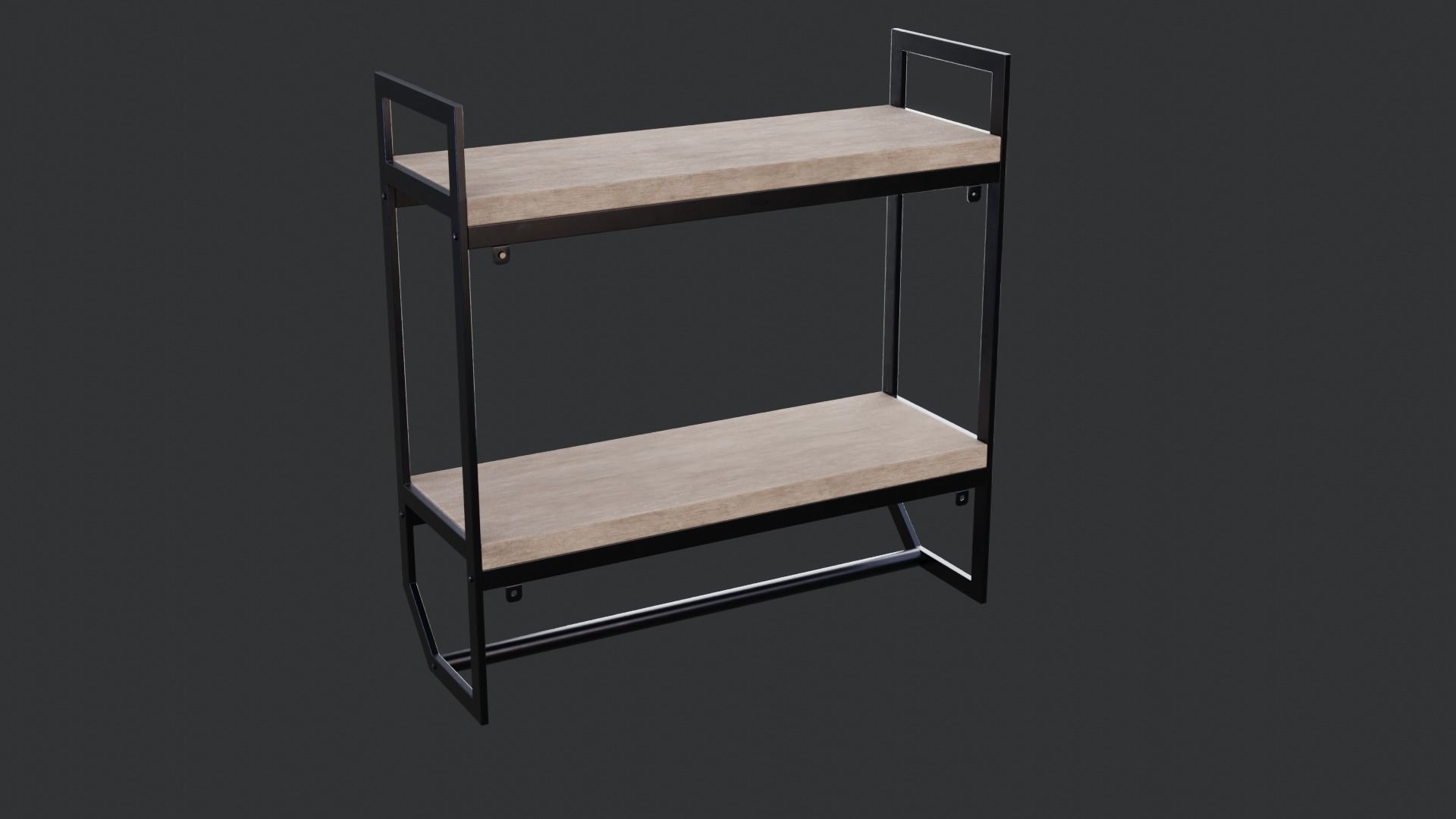 2 tier wall shelf 3D model | CGTrader