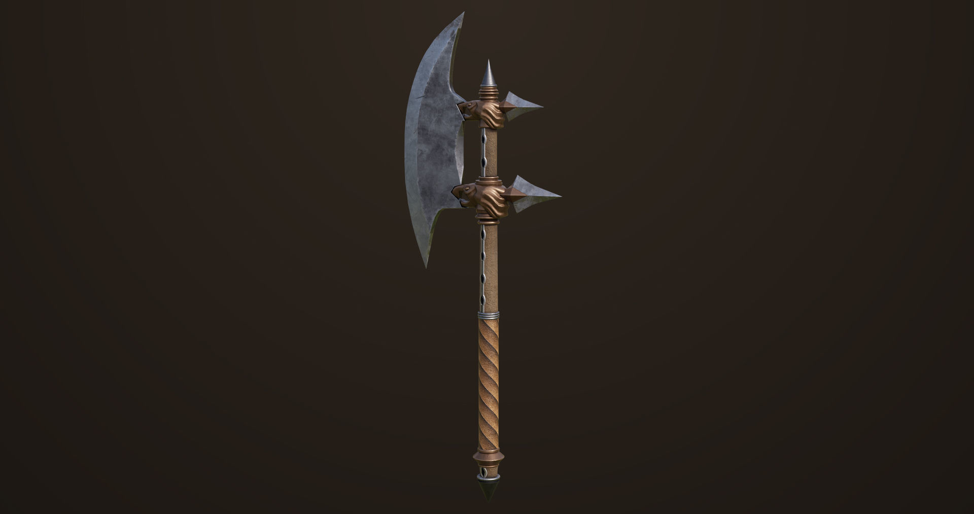3D model Battle Axe 15 All PBR Unity UE Textures Included VR / AR / low ...