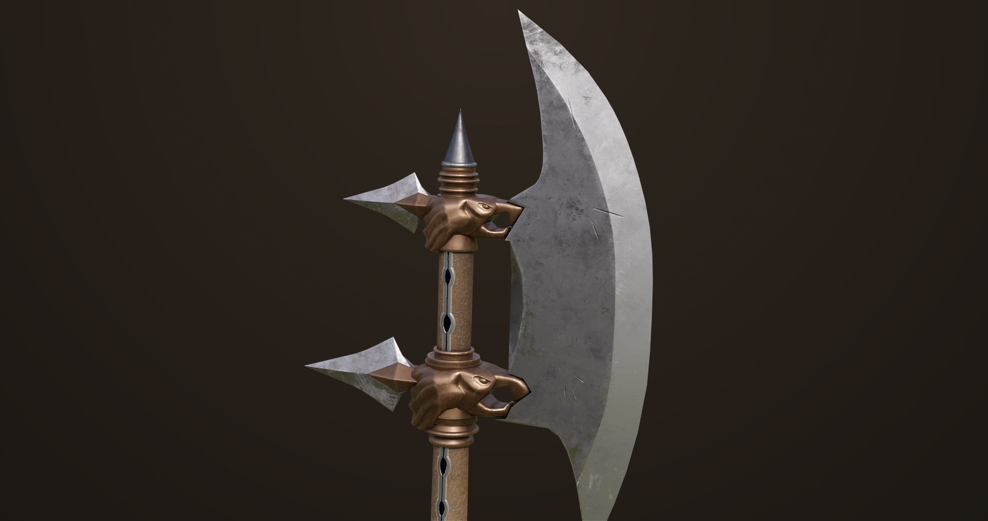 3D model Battle Axe 15 All PBR Unity UE Textures Included VR / AR / low ...
