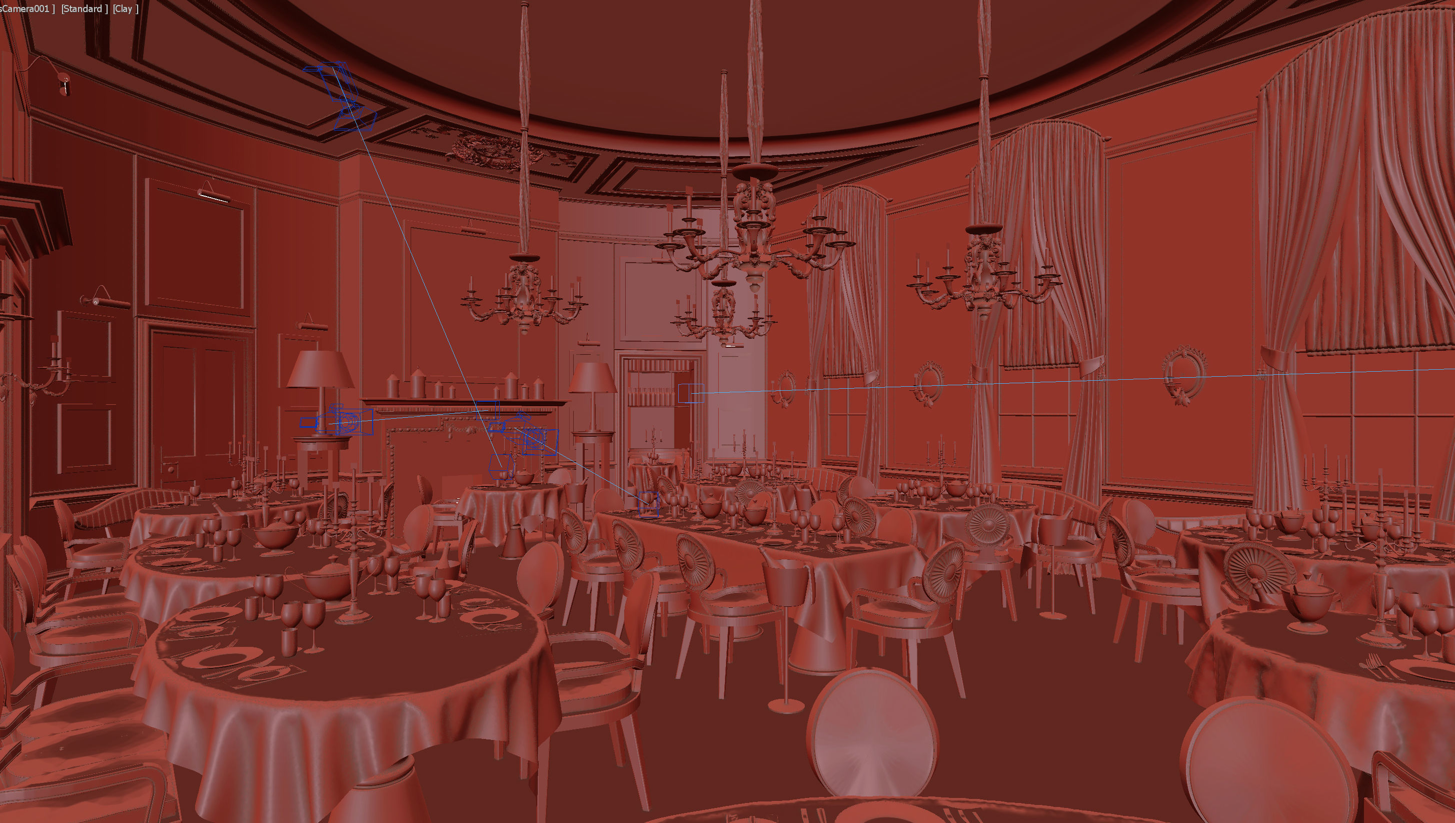 Realistic Interior Restaurant Scene 3D model | CGTrader