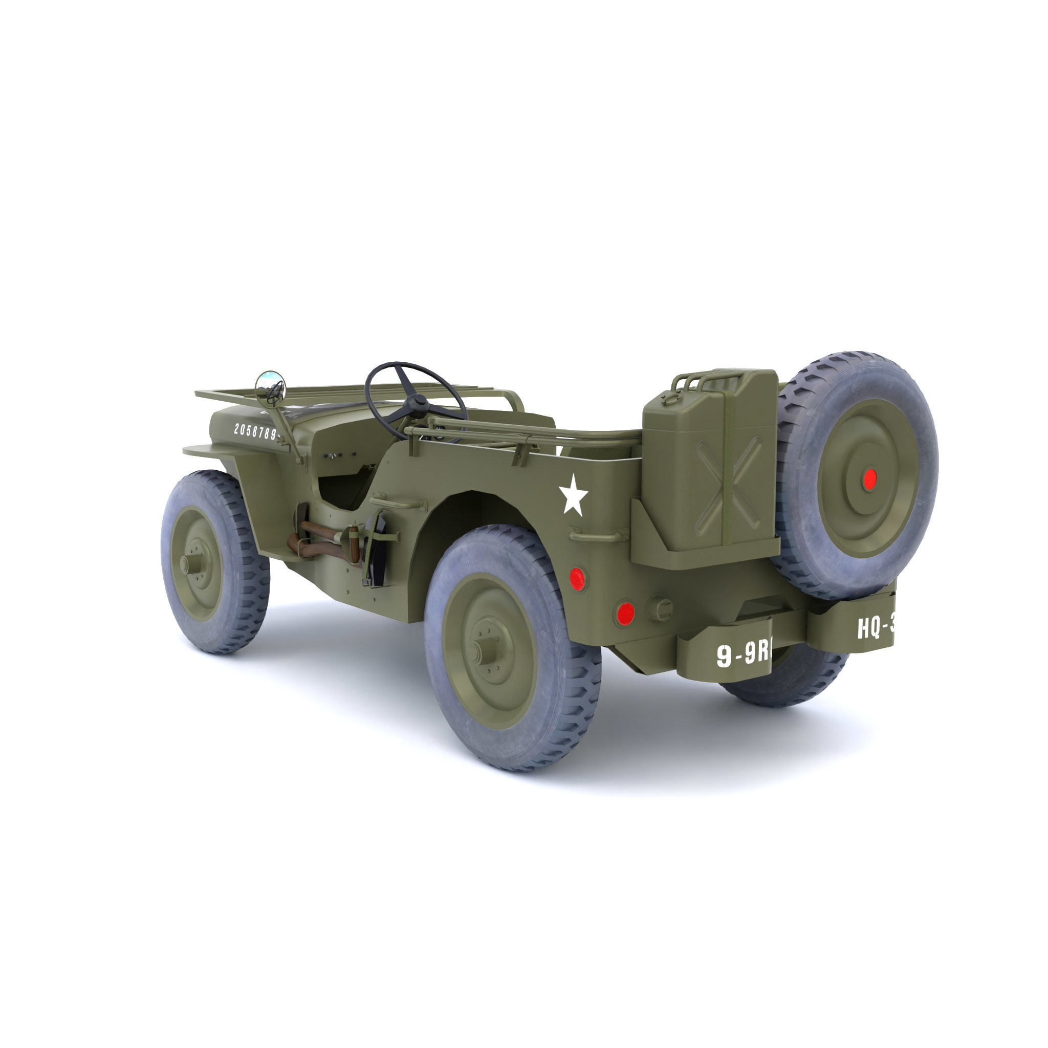 3D model US WWII 1944 Ford GPW Jeep Rigged VR / AR / low-poly | CGTrader
