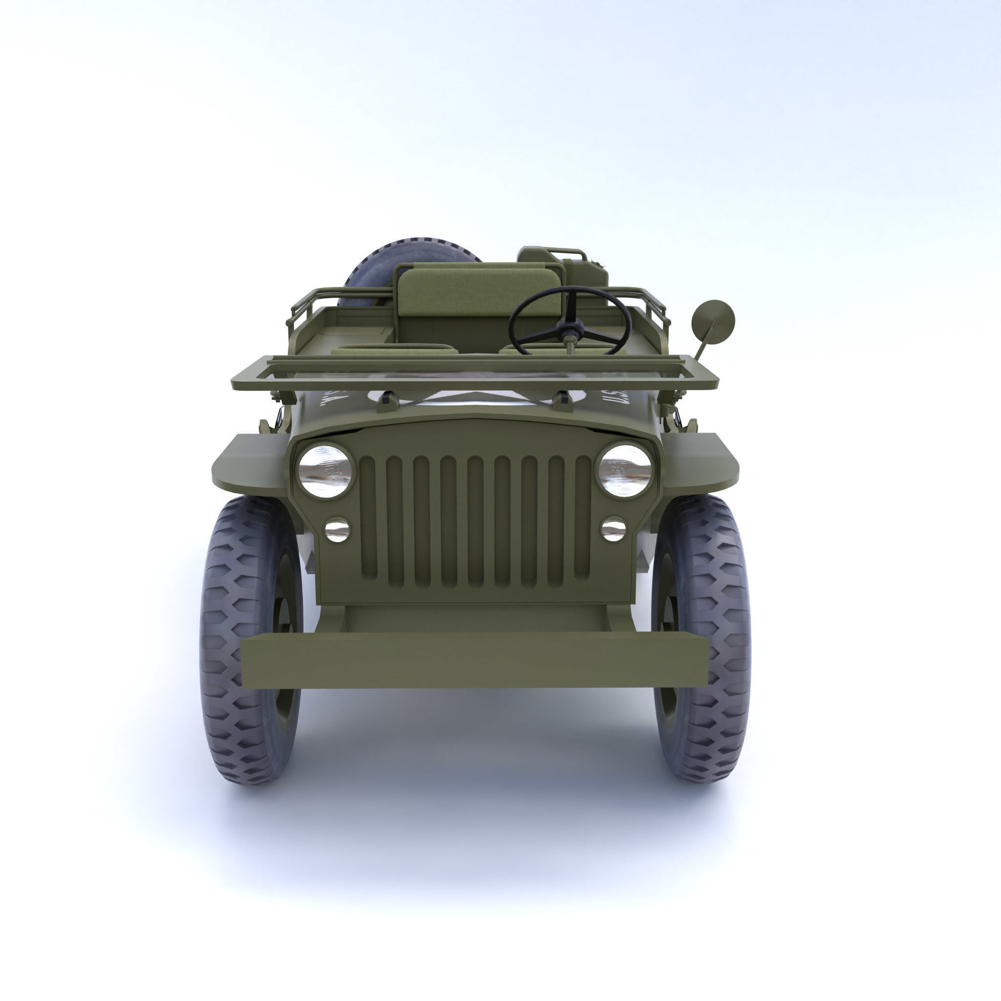 3D model US WWII 1944 Ford GPW Jeep Rigged VR / AR / low-poly | CGTrader