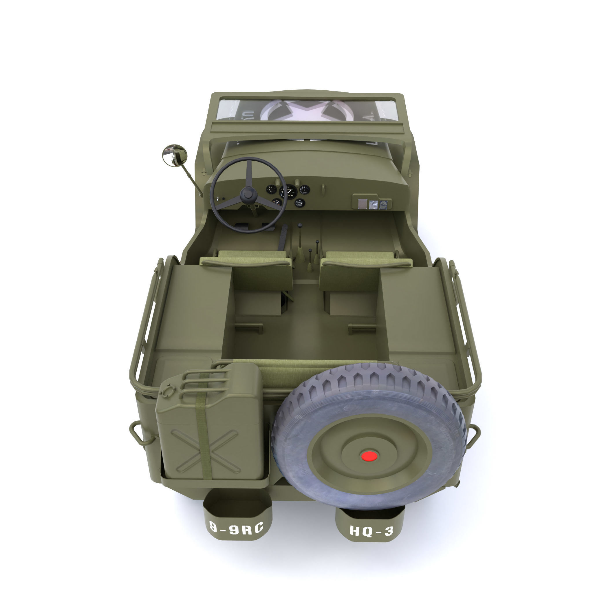 3D model US WWII 1944 Ford GPW Jeep Rigged VR / AR / low-poly | CGTrader