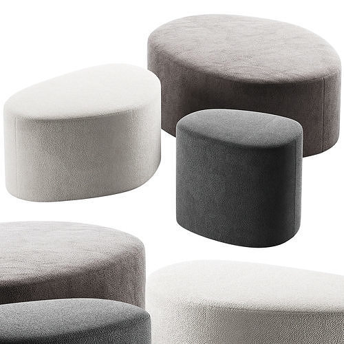 284 seating pouf Swole Ottoman by bludot 00 3D model | CGTrader