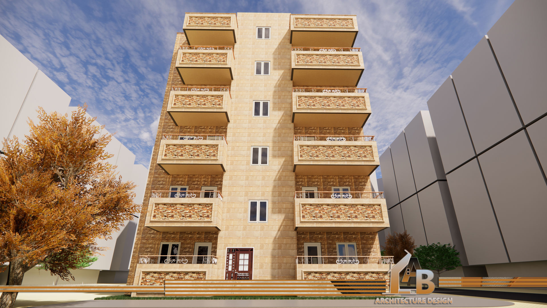 Stone Residential Building 3D model Revit and 3dsmax 3D model | CGTrader