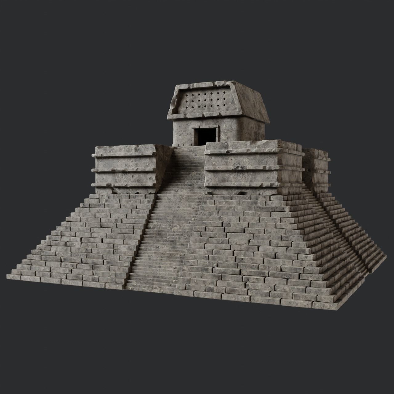 3D model PYRAMID TEMPLE AZTEC MAYAN INCA PLATFORM STAIRS COLLECTION VR ...