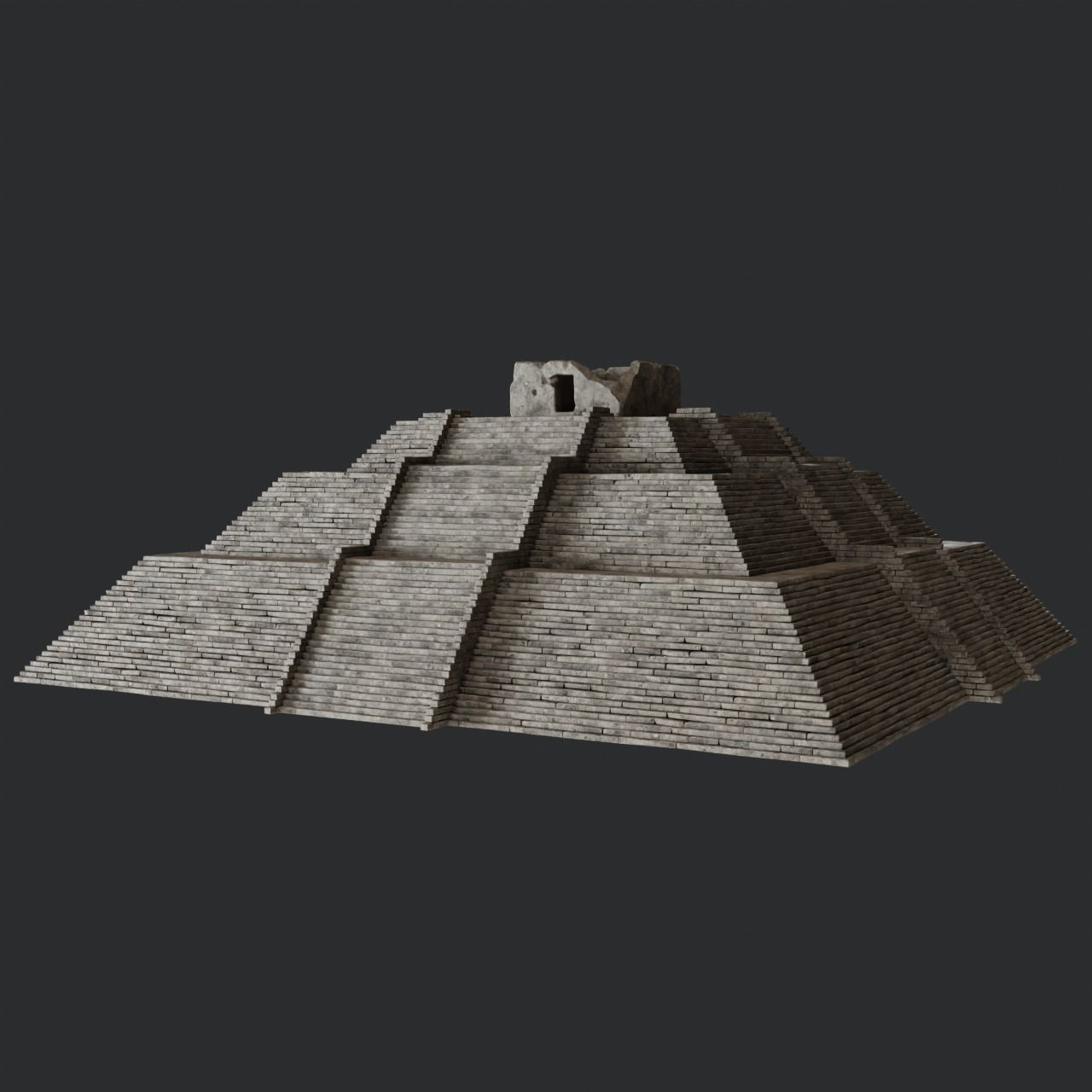 3D model PYRAMID TEMPLE AZTEC MAYAN INCA PLATFORM STAIRS COLLECTION VR ...
