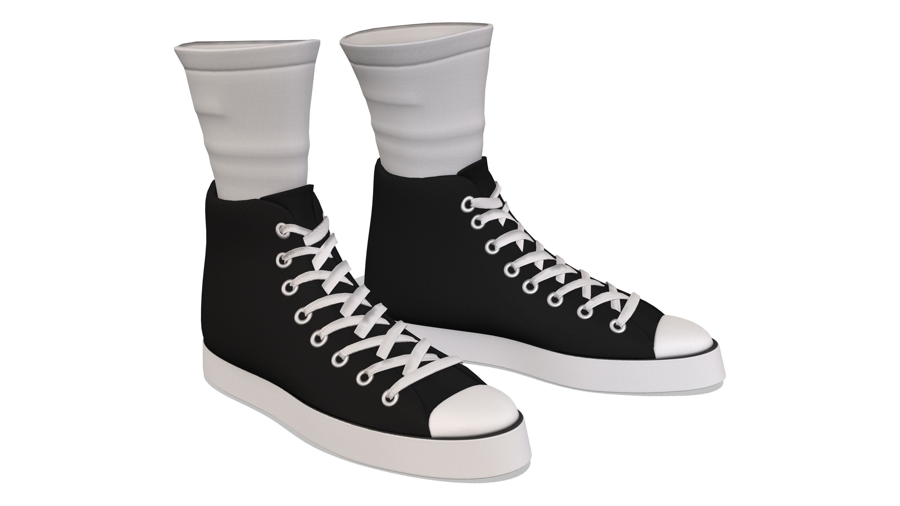 3D model Female Boxing Sneakers And Socks VR / AR / low-poly | CGTrader