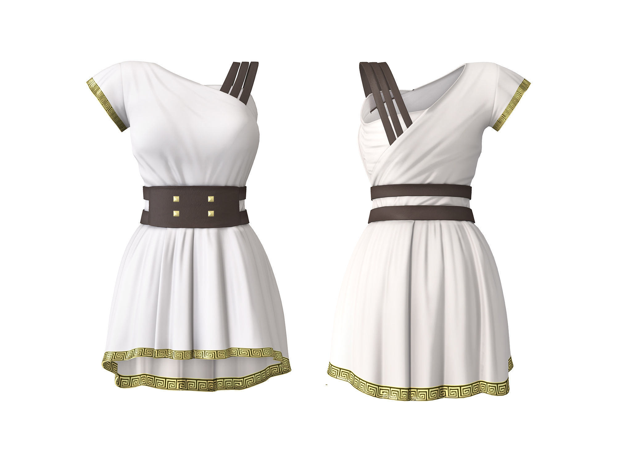 3D model Female Roman Gladiator Mini Outfit VR / AR / low-poly | CGTrader