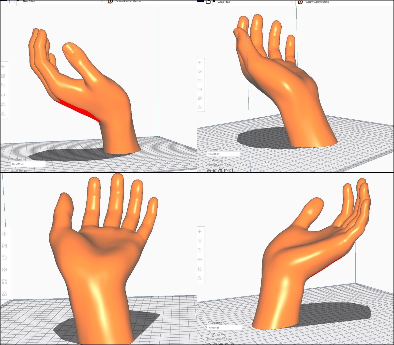 Hand STL M08 3D model 3D printable | CGTrader
