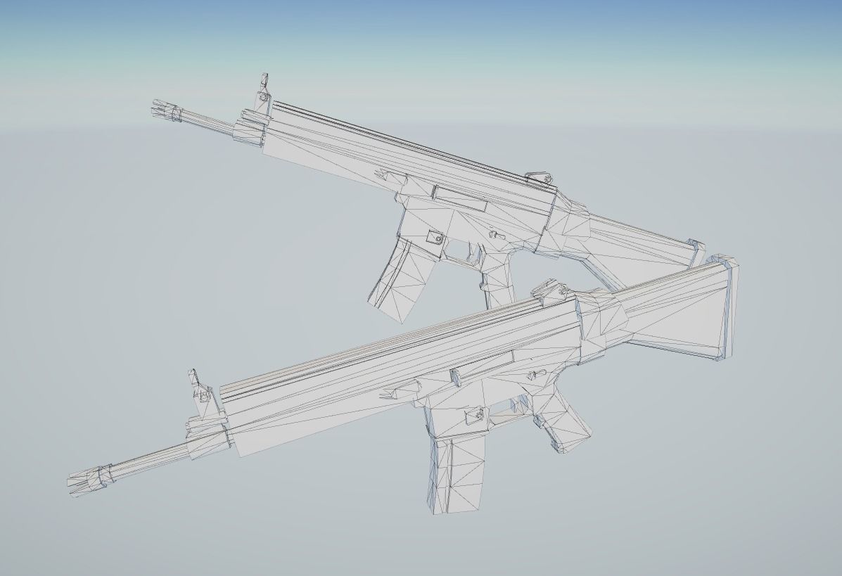 3D model SCAR stylized lowpoly gameready VR / AR / low-poly | CGTrader