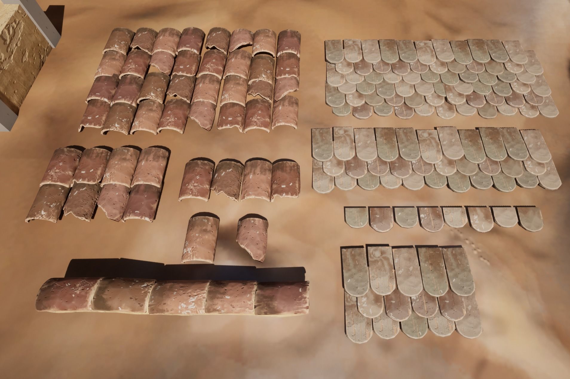 3D model Roof Tiles Kit VR / AR / low-poly | CGTrader