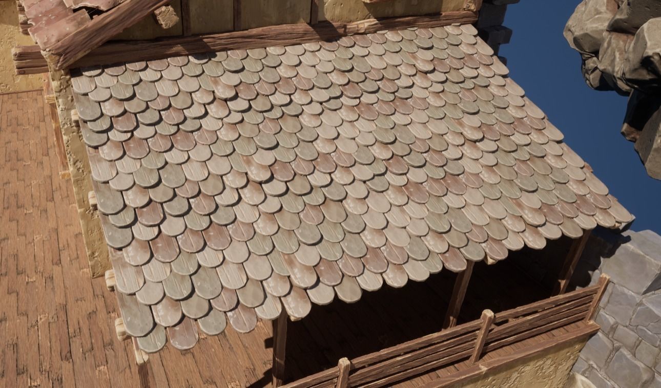 3D model Roof Tiles Kit VR / AR / low-poly | CGTrader
