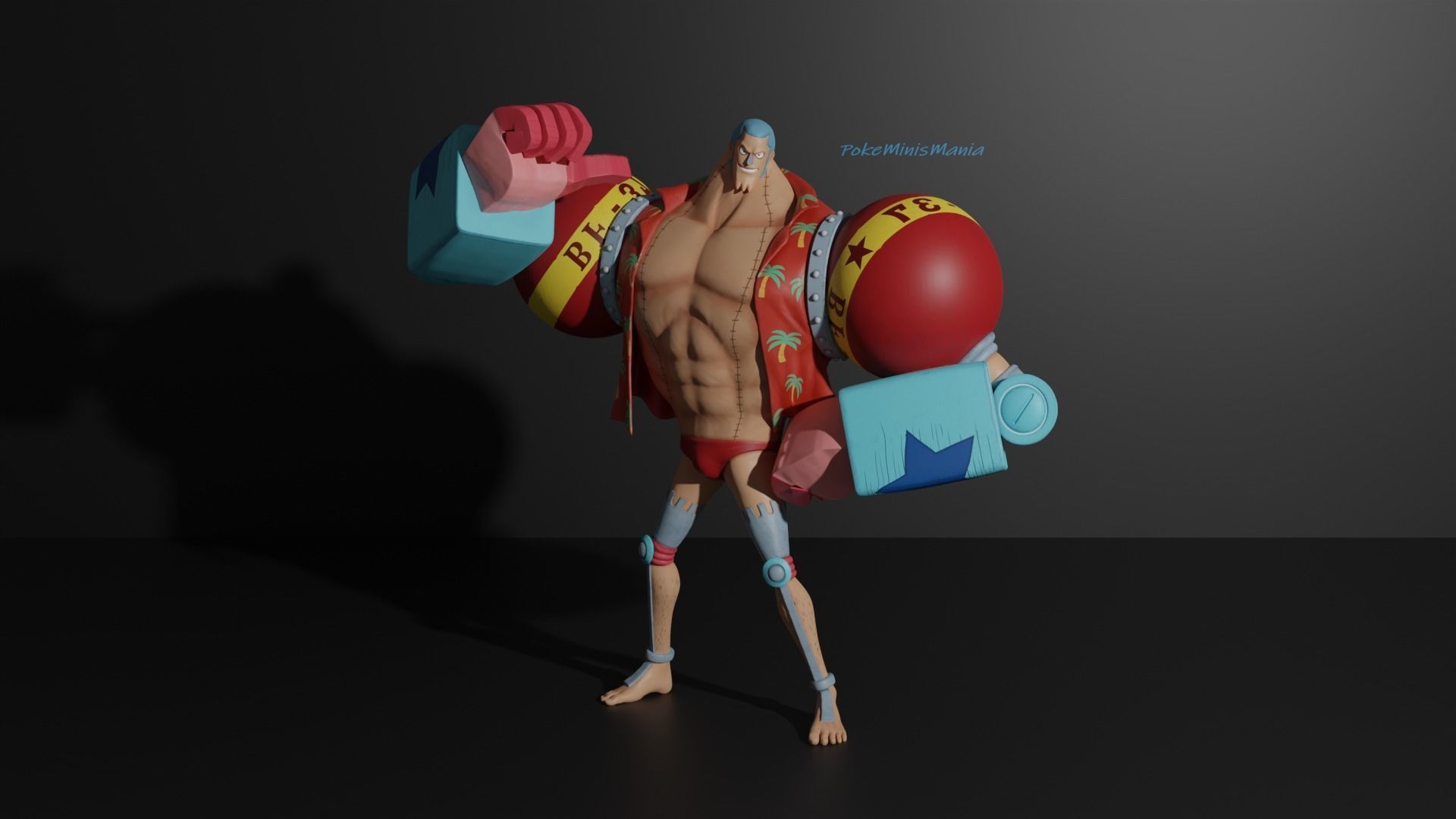 Franky time skip - One Piece 3D print model 3D model 3D printable ...