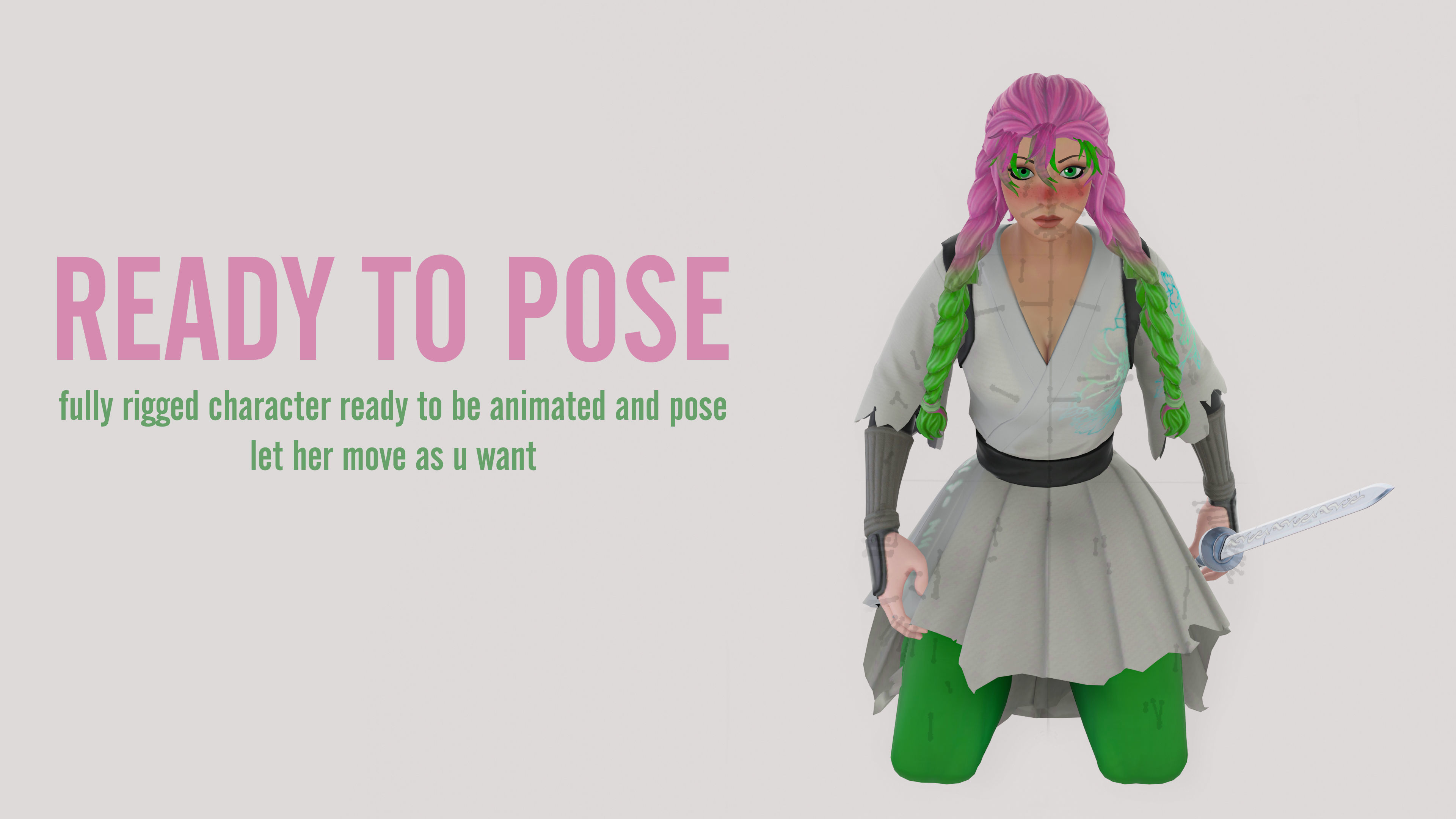 3D model Mitsuri Kanroji - Demon Slayer- Game Ready 3D model - Rigged ...