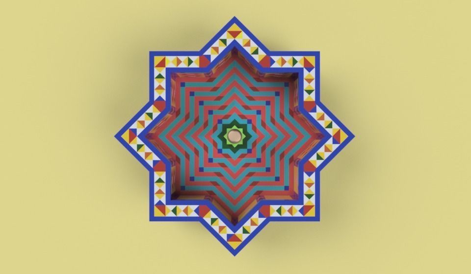 Fountain Arabic style 3D model rigged | CGTrader