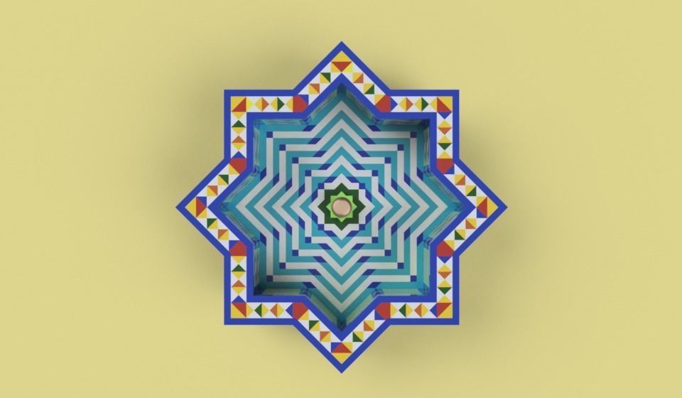 Fountain Arabic style 3D model rigged | CGTrader