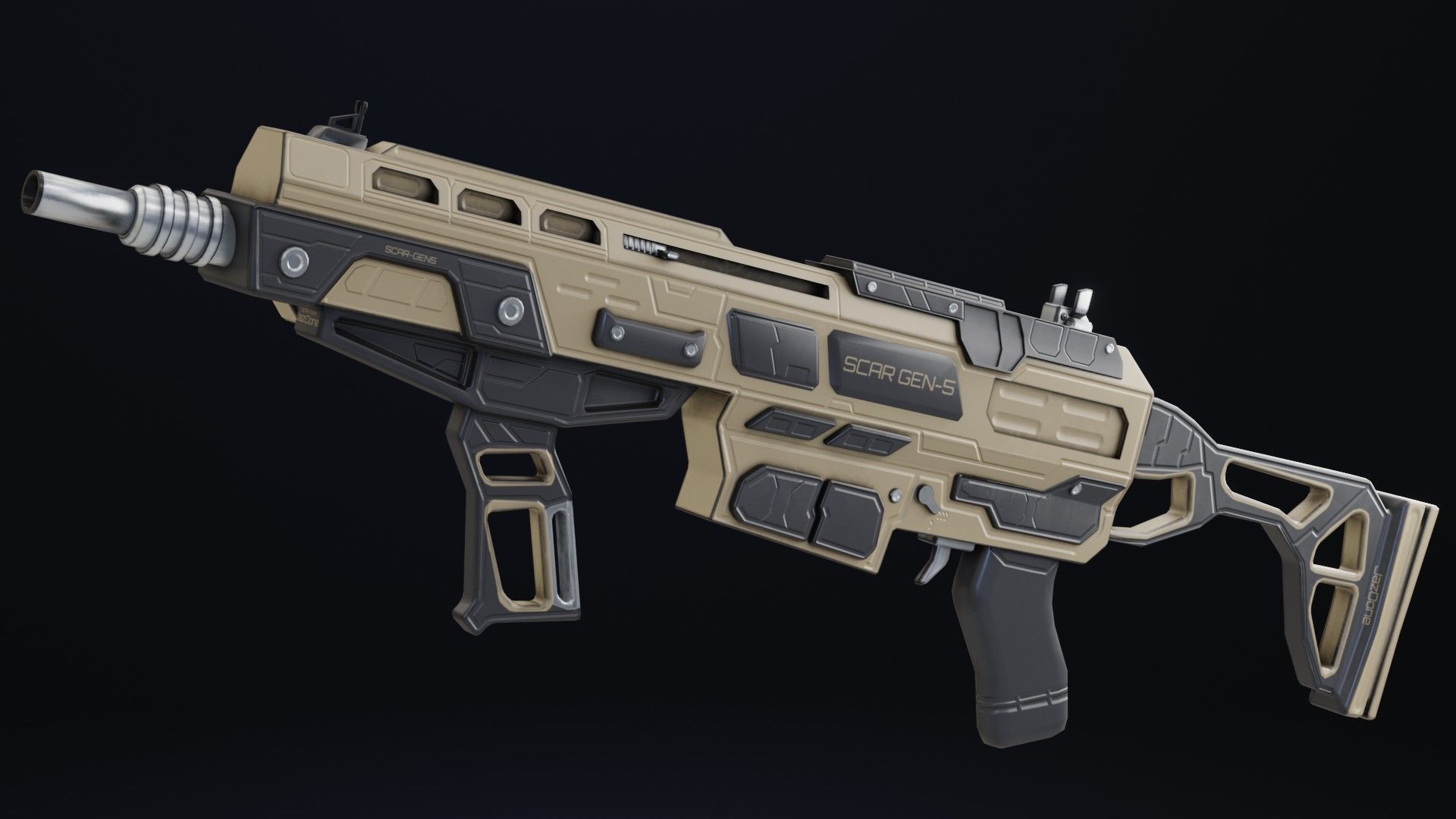3D model Sci-fi Gun VR / AR / low-poly | CGTrader