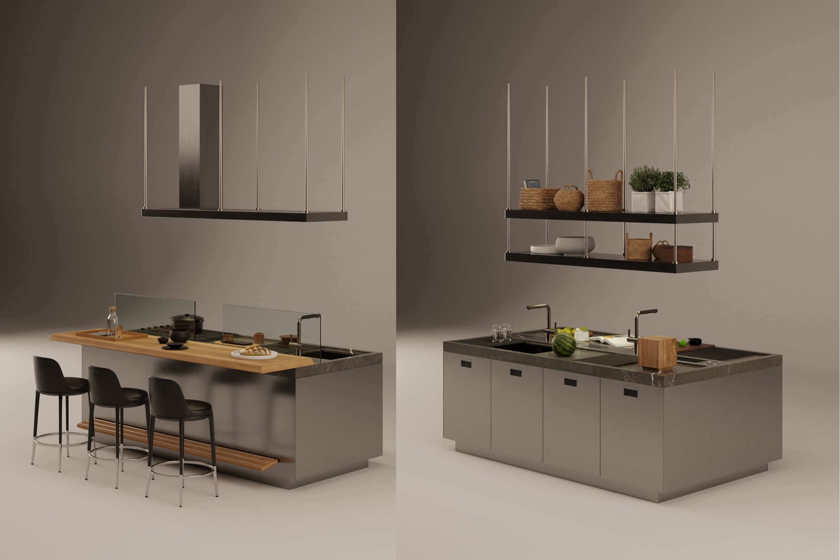 Arclinea - Italia - 2 x Kitchen Island 3D model | CGTrader