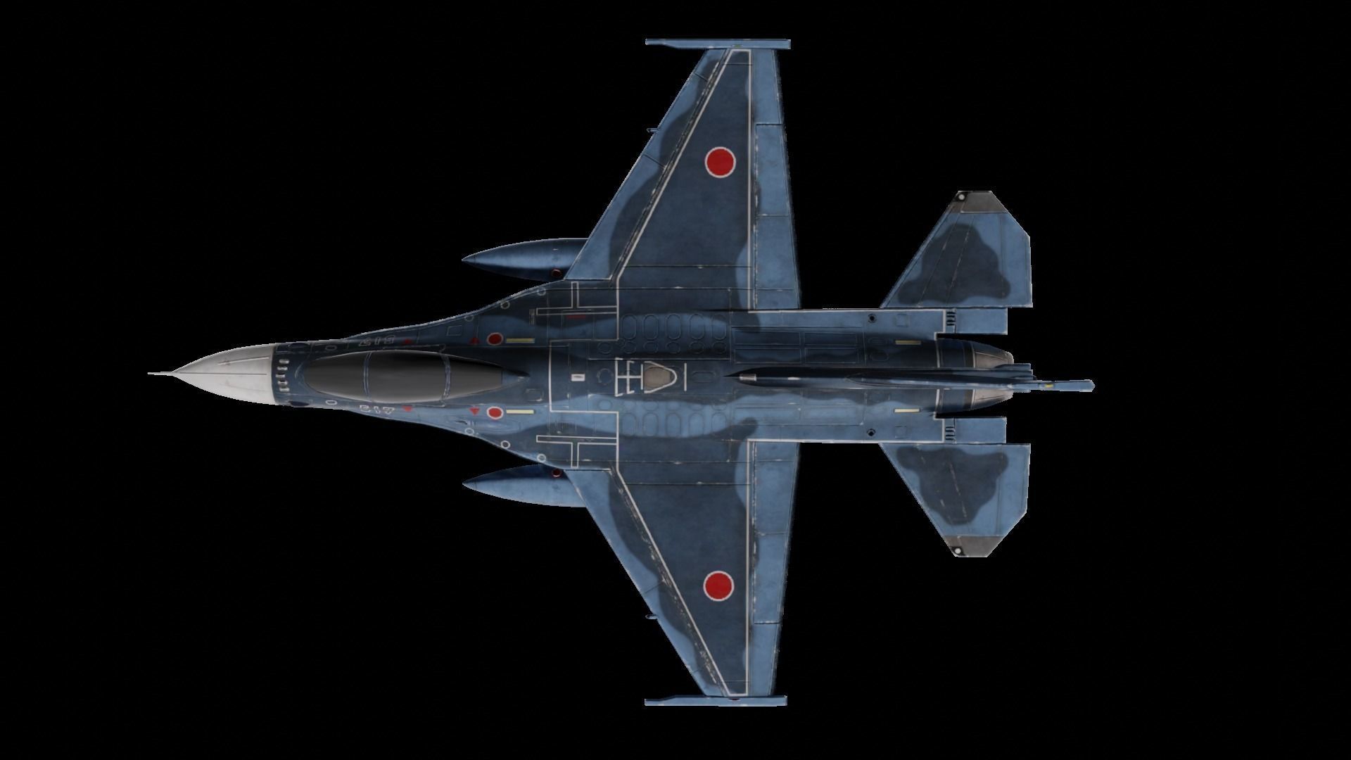 3D model Mitsubishi F-2 Japan Air Force VR / AR / low-poly | CGTrader