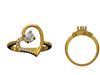 Women Wedding Engagement Heart Ring STL OBJ FBX JCD Details 3D model 3D ...