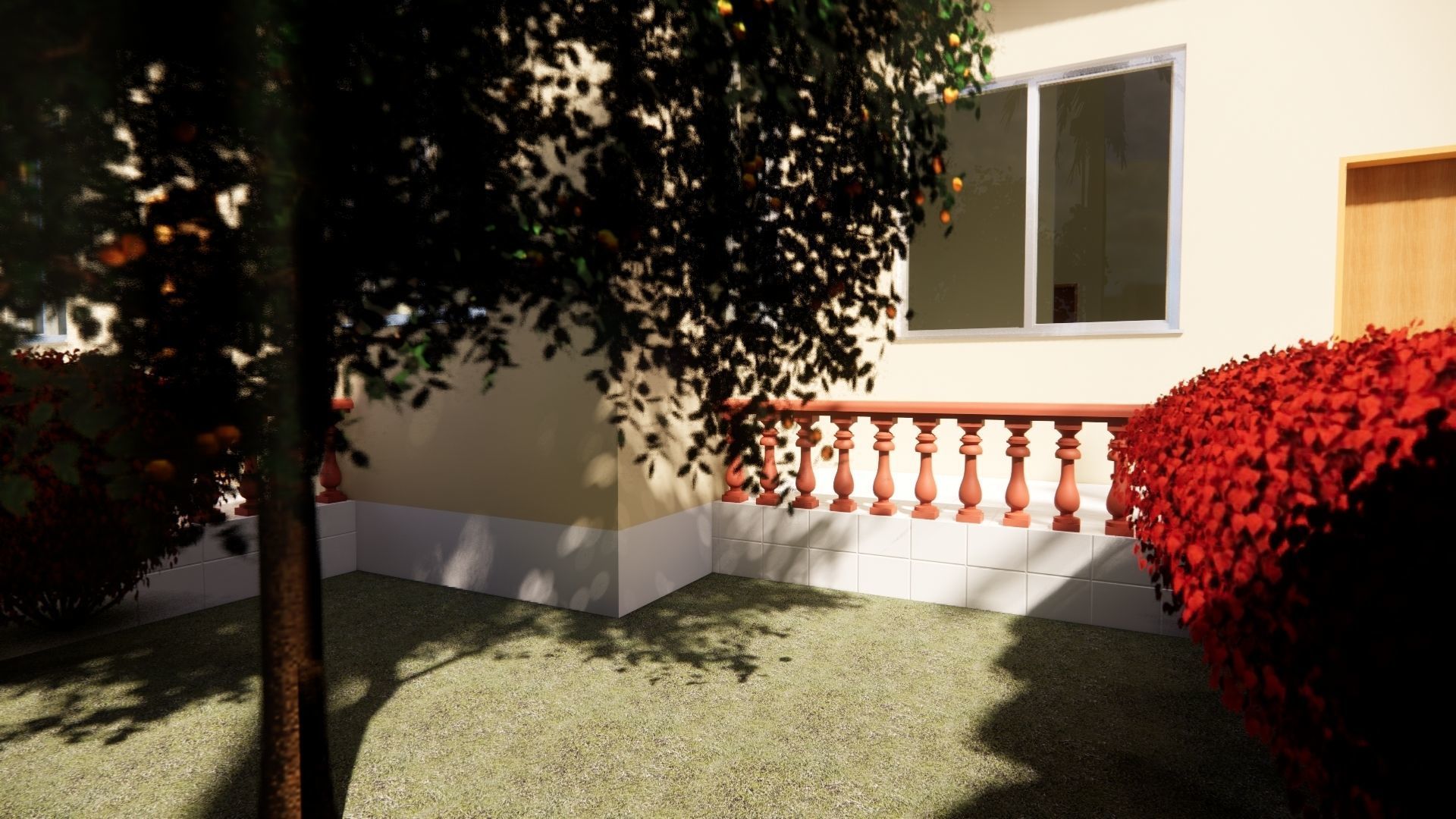 Resort house pitched roof with swimming pool in Revit 3D model | CGTrader